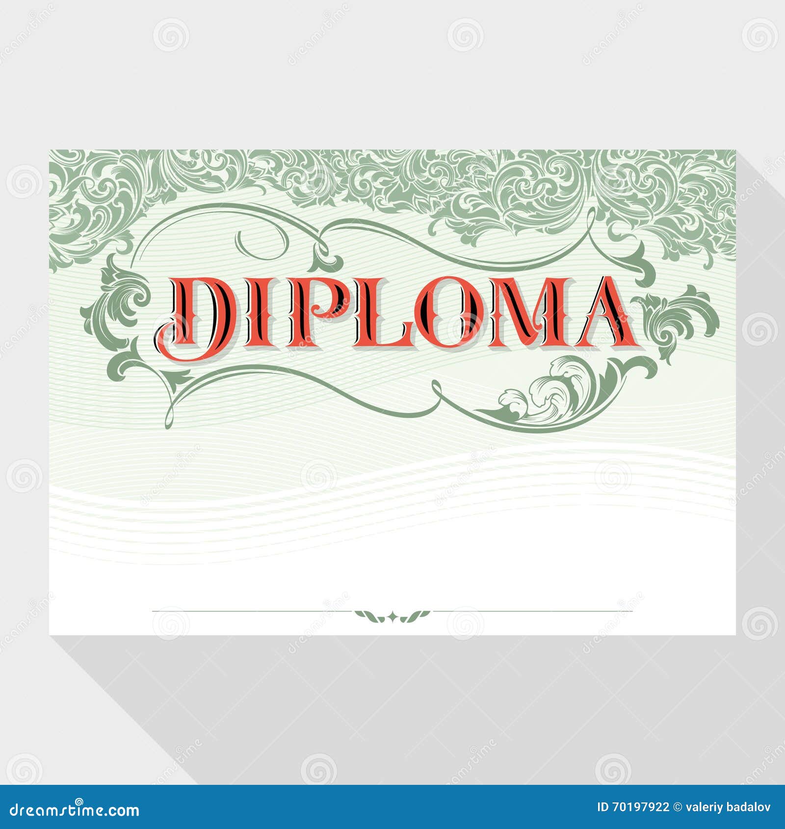 Diploma design template stock vector. Illustration of document - 70197922
