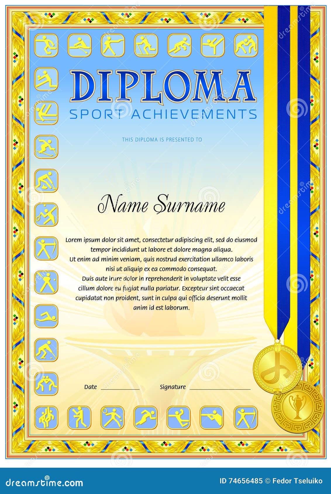 Diploma design template stock vector. Illustration of change - 74656485