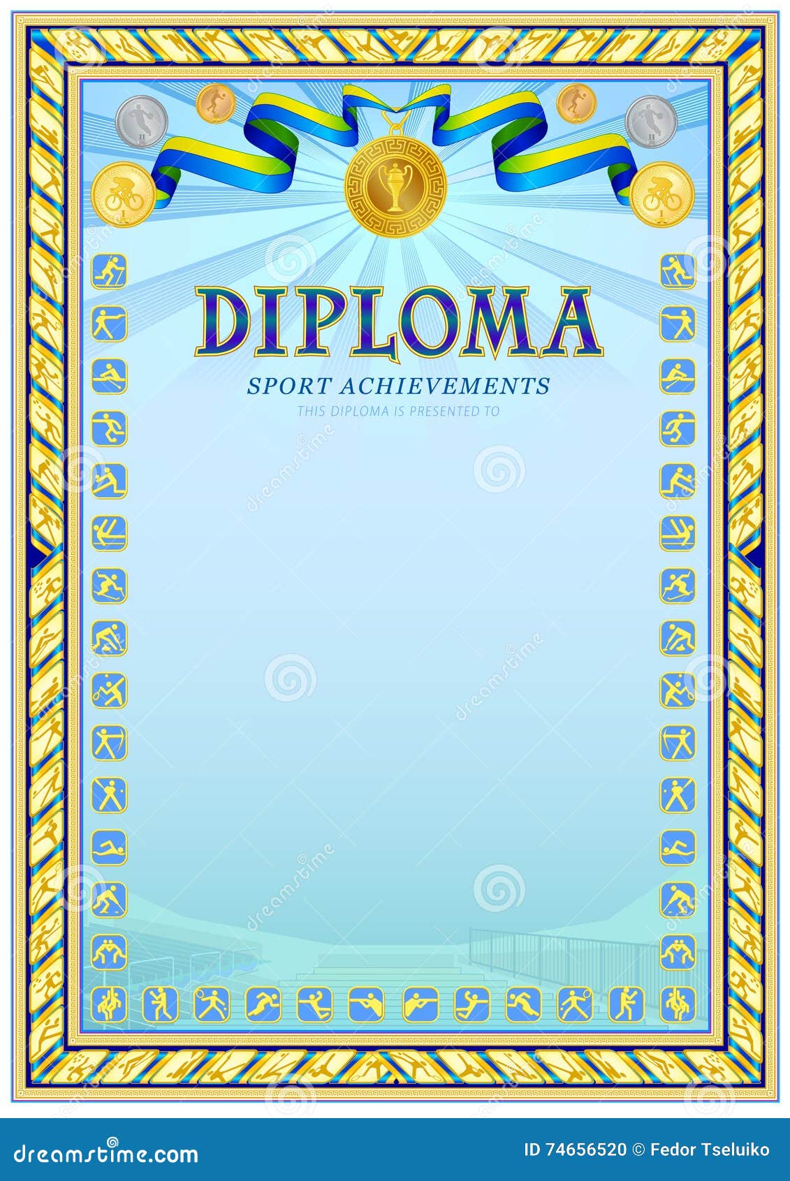 Diploma design template stock vector. Illustration of honoring - 74656520