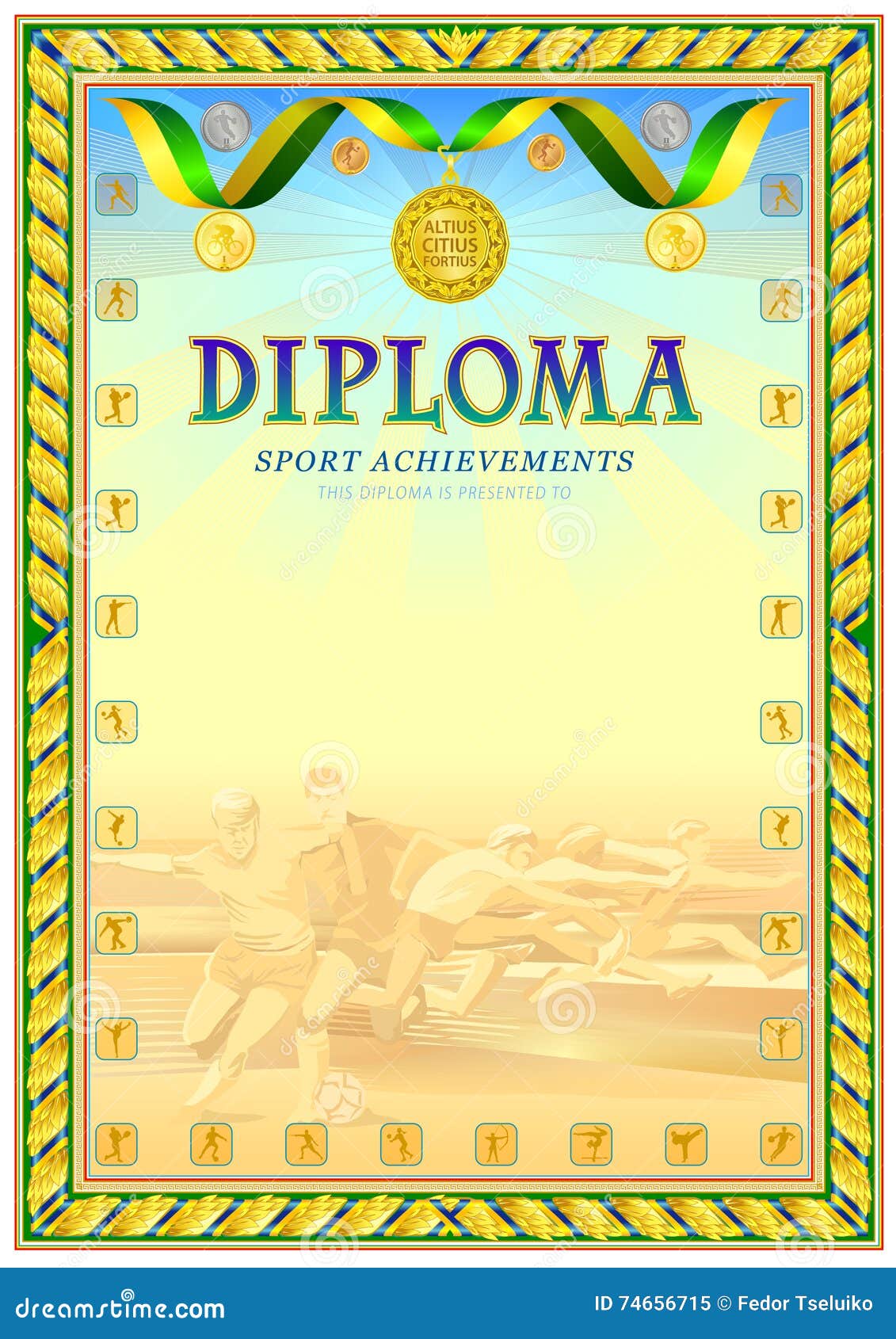Diploma design template stock vector. Illustration of honor - 74656715