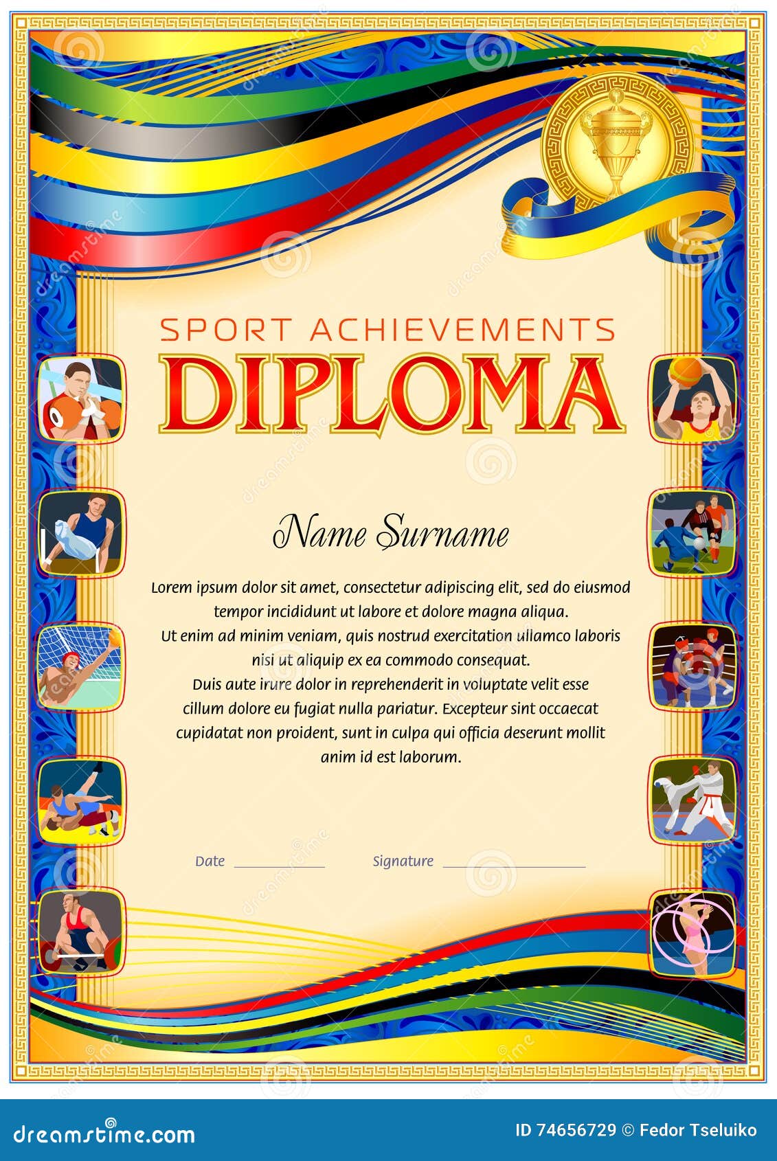 Diploma design template stock vector. Illustration of change - 74656729