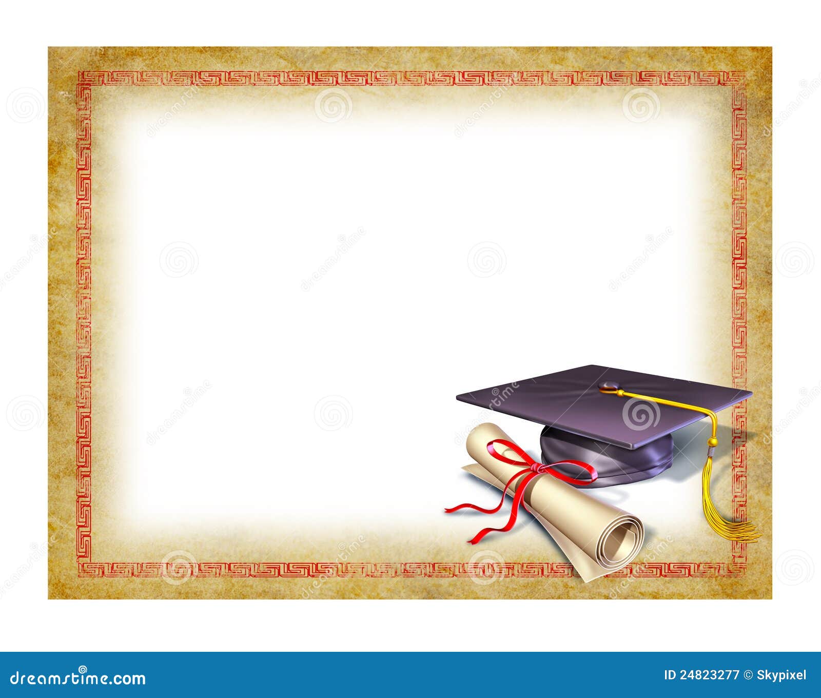 Diploma En Blanco De La Graduación Fotografía de archivo libre de ...