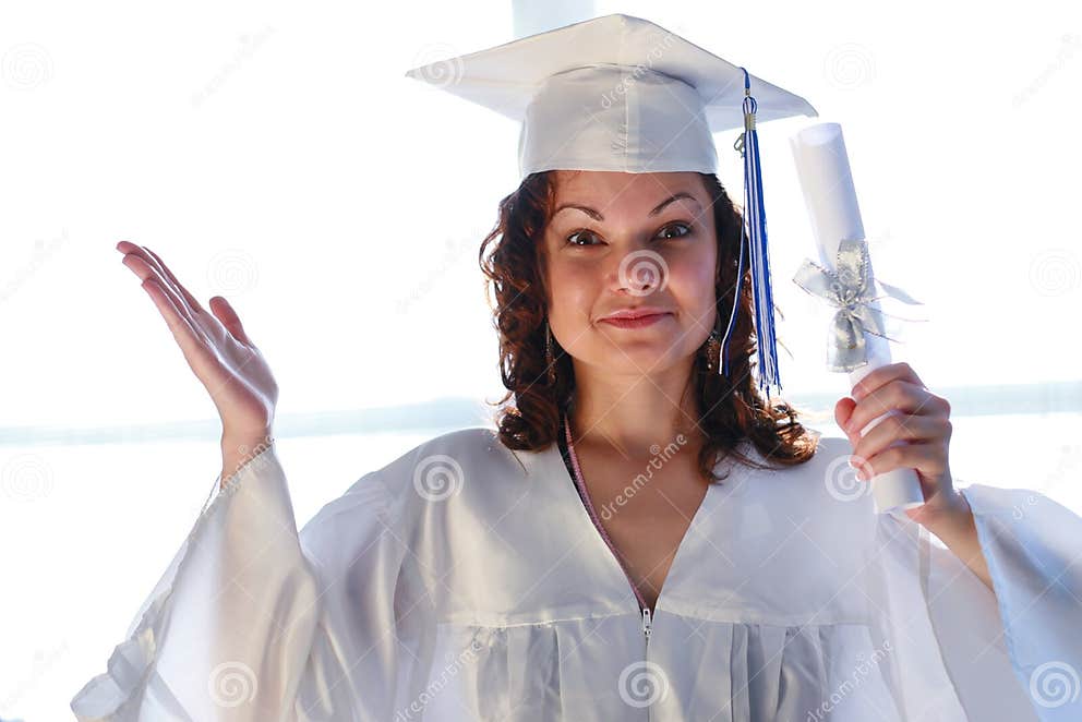 Diploma graduado foto de archivo. Imagen de gesto, atractivo - 2335218