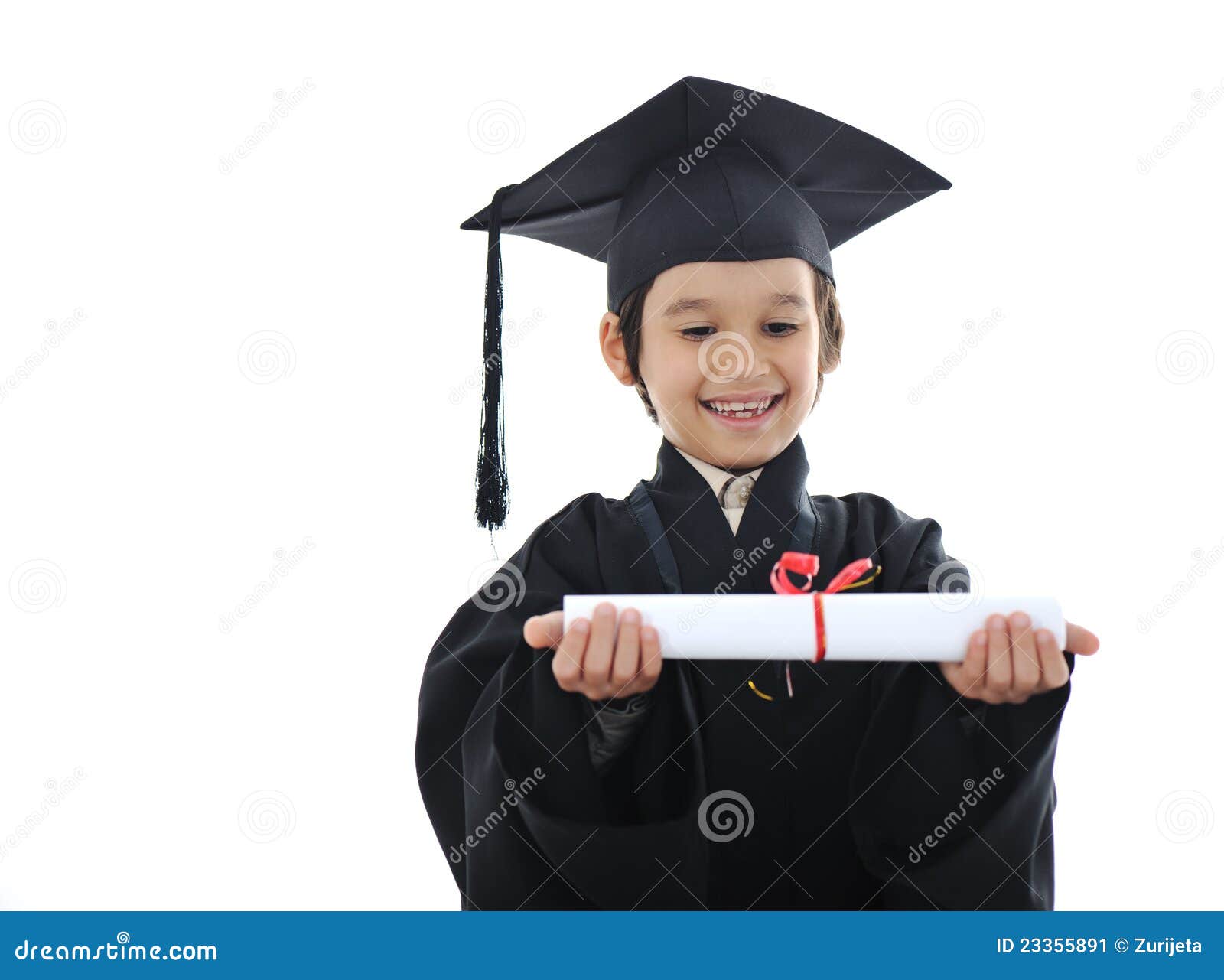 Diploma Graduating Little Student Kid, Stock Image - Image of genius ...
