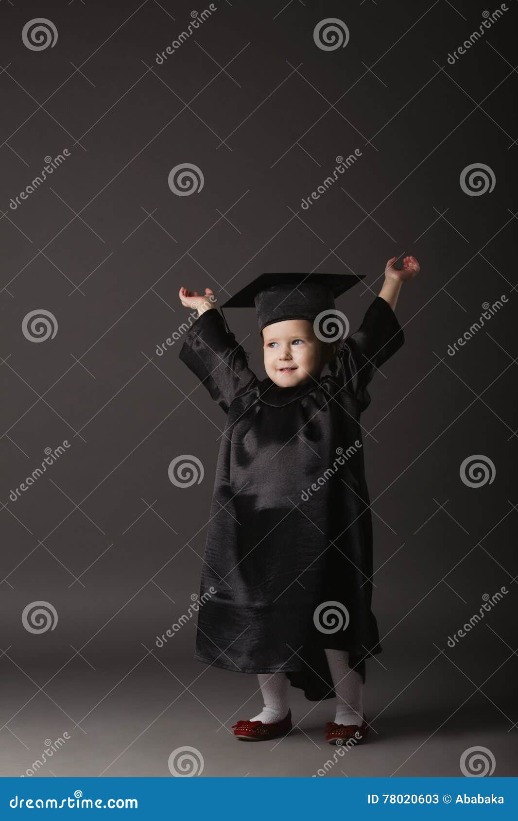 Diploma Graduating Little Student Kid Stock Image - Image of gown ...