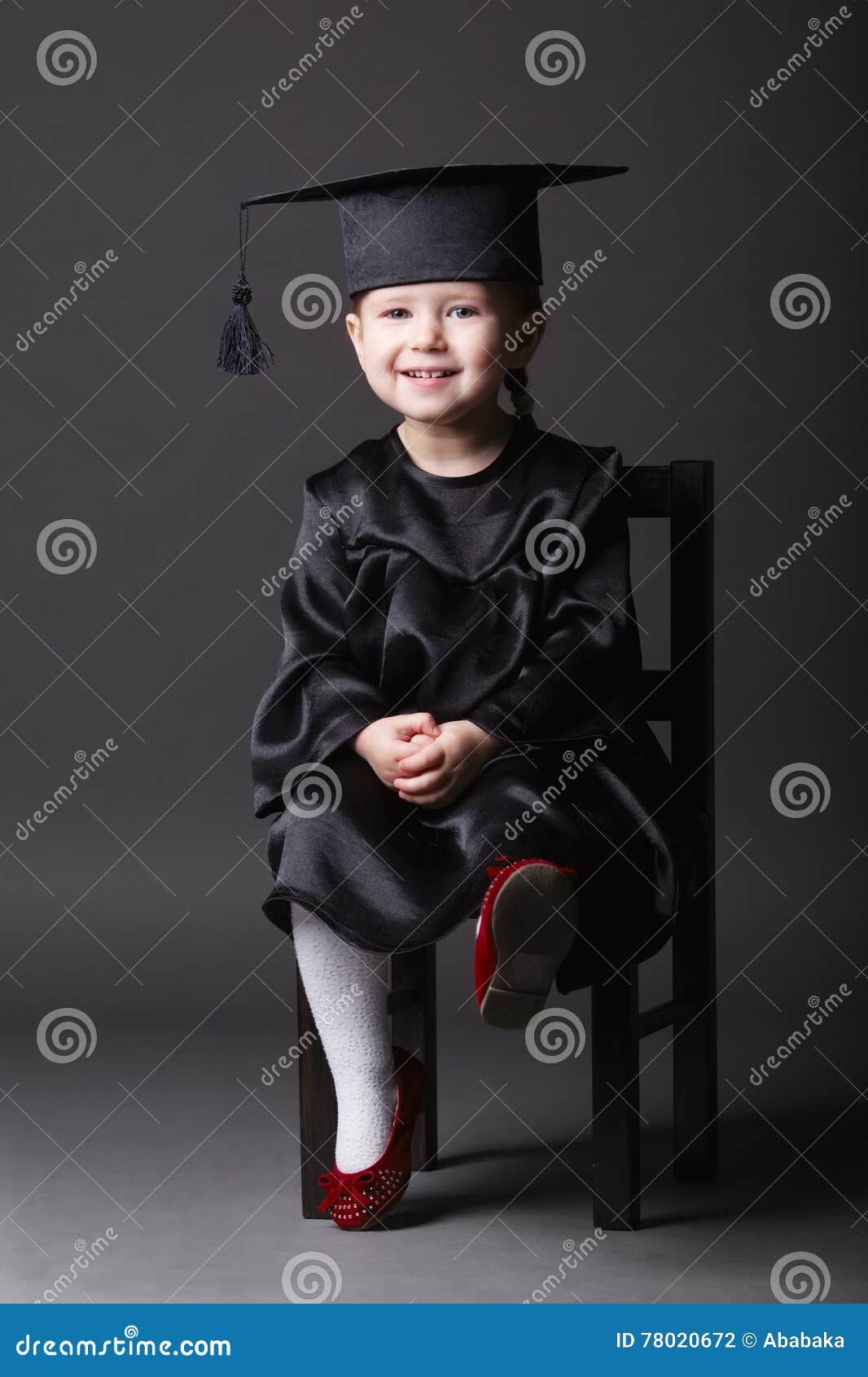 Diploma Graduating Little Student Kid Stock Photo - Image of ceremony ...