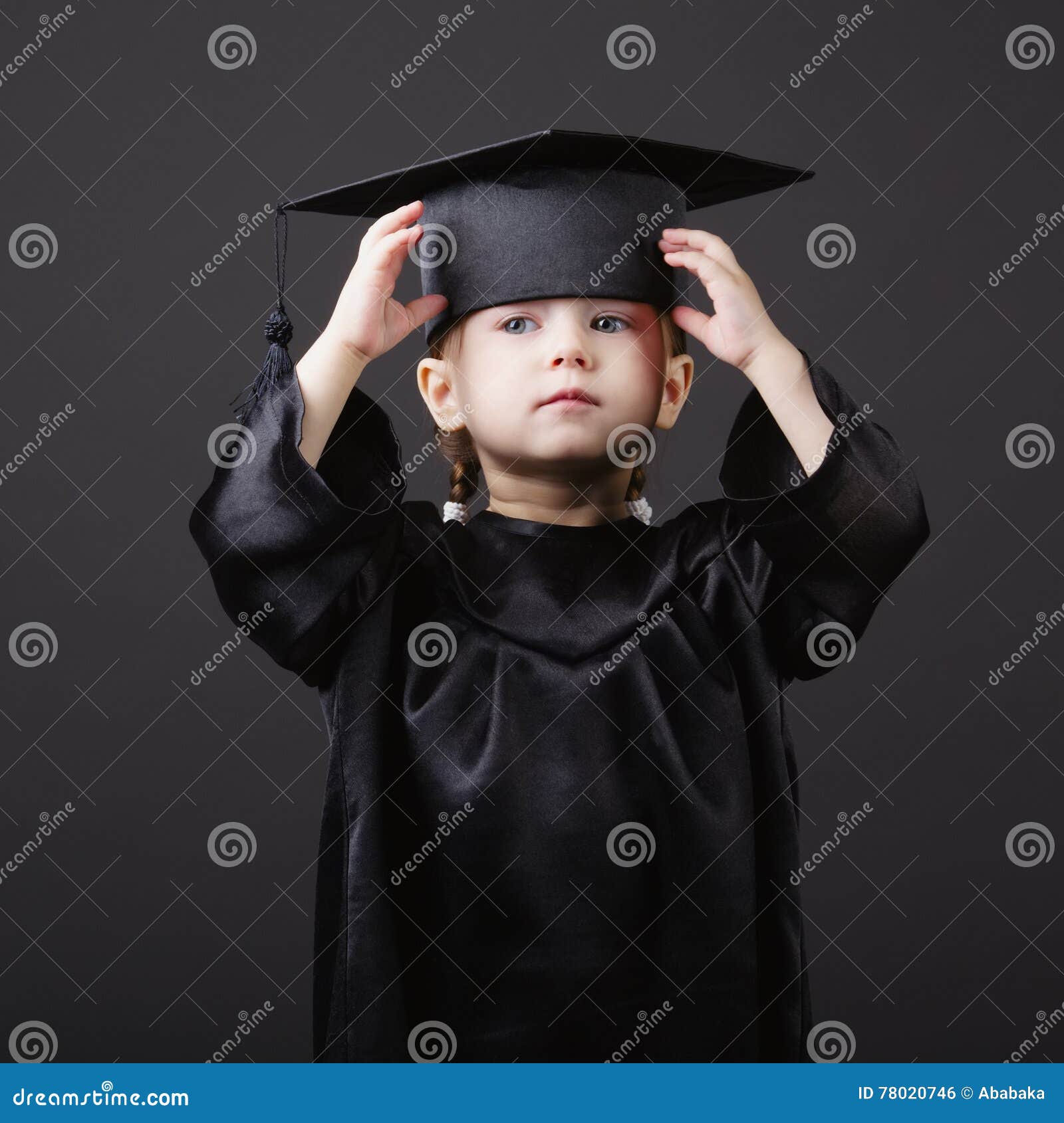 Diploma Graduating Little Student Kid Stock Photo - Image of preschool ...
