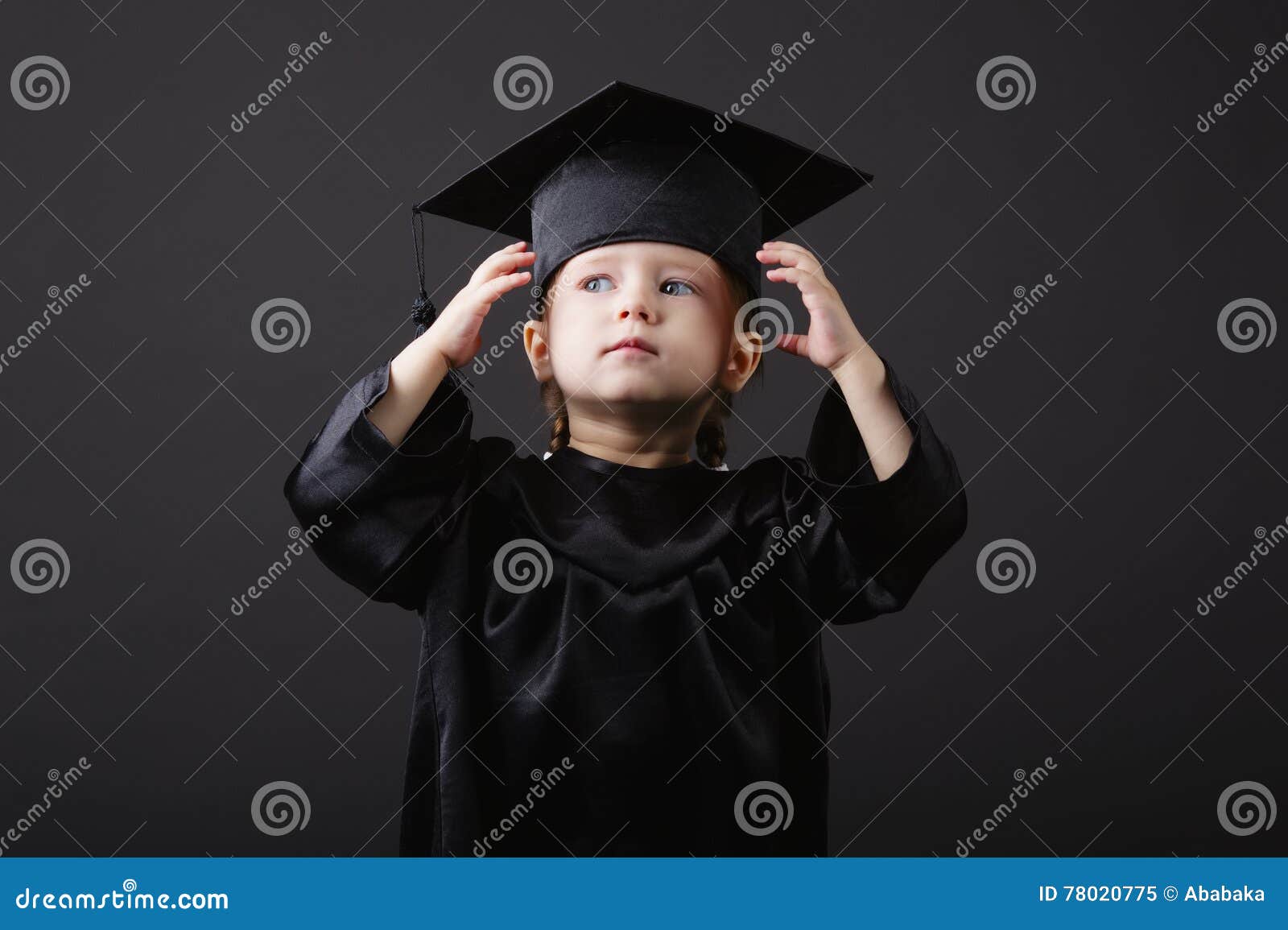 Diploma Graduating Little Student Kid Stock Image - Image of little ...