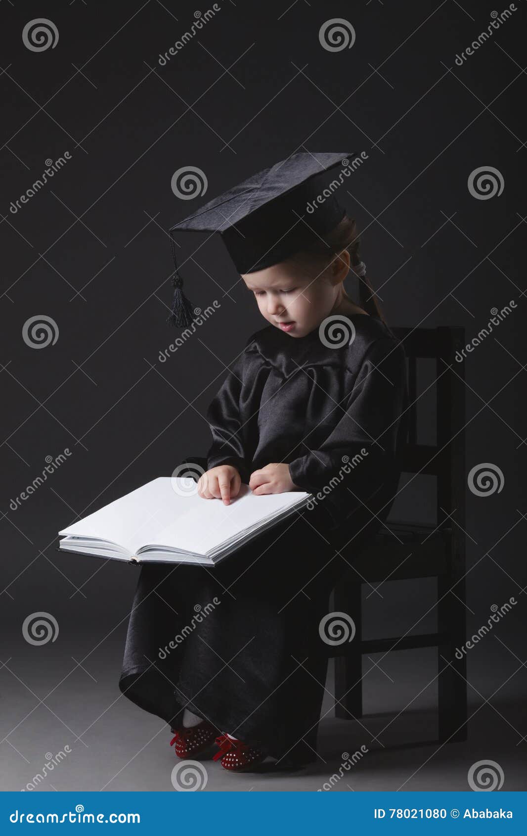 Diploma Graduating Little Student Kid Stock Photo - Image of college ...
