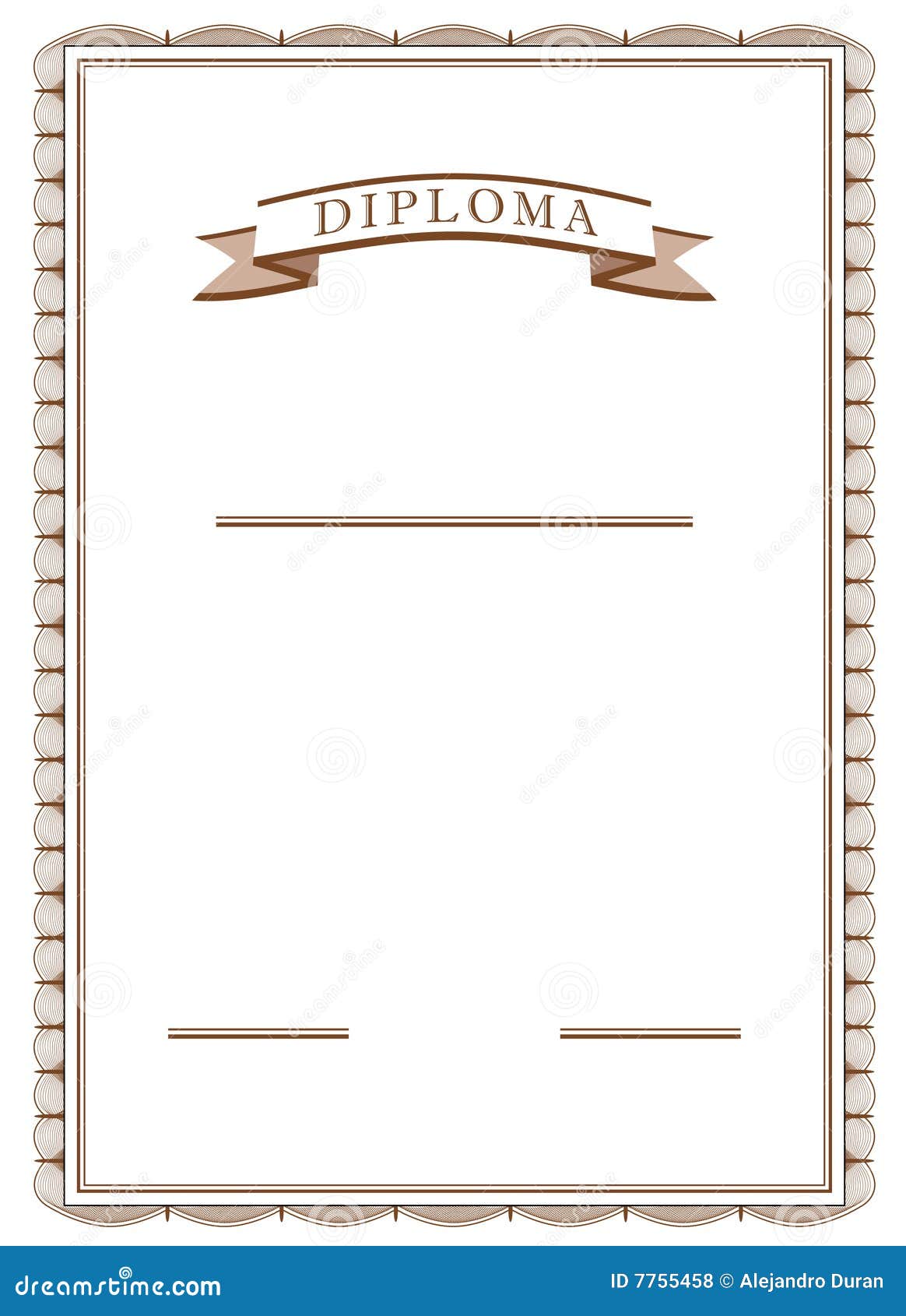 Diploma I vertical stock vector. Illustration of award - 7755458