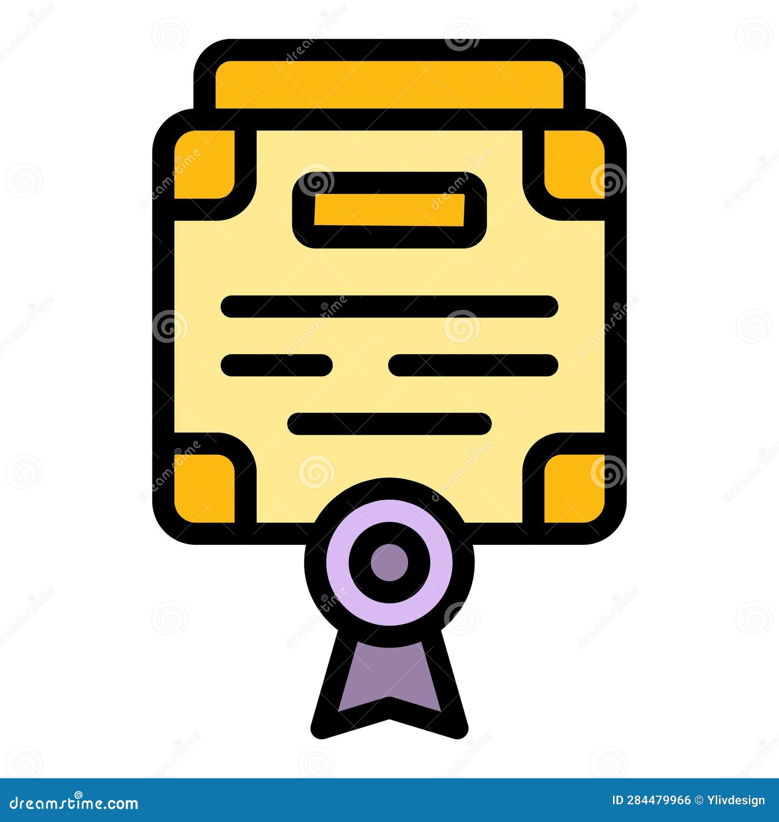 Diploma icon vector flat stock vector. Illustration of document - 284479966