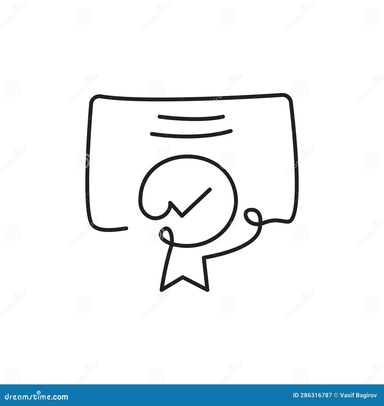 Diploma One Line Icon. Simple One Line Vector Icon Stock Illustration ...