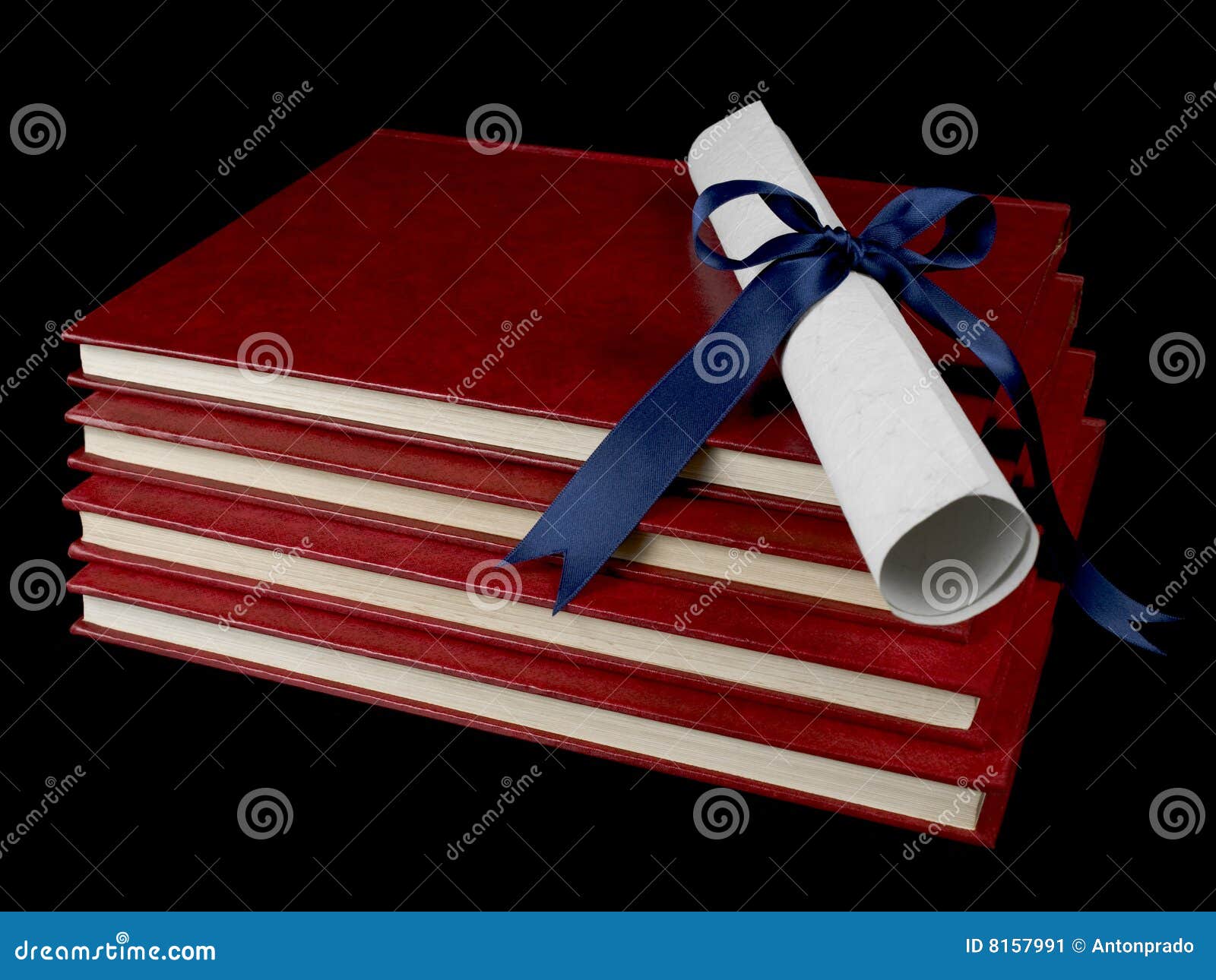 Diploma over books stock image. Image of blue, announcement - 8157991
