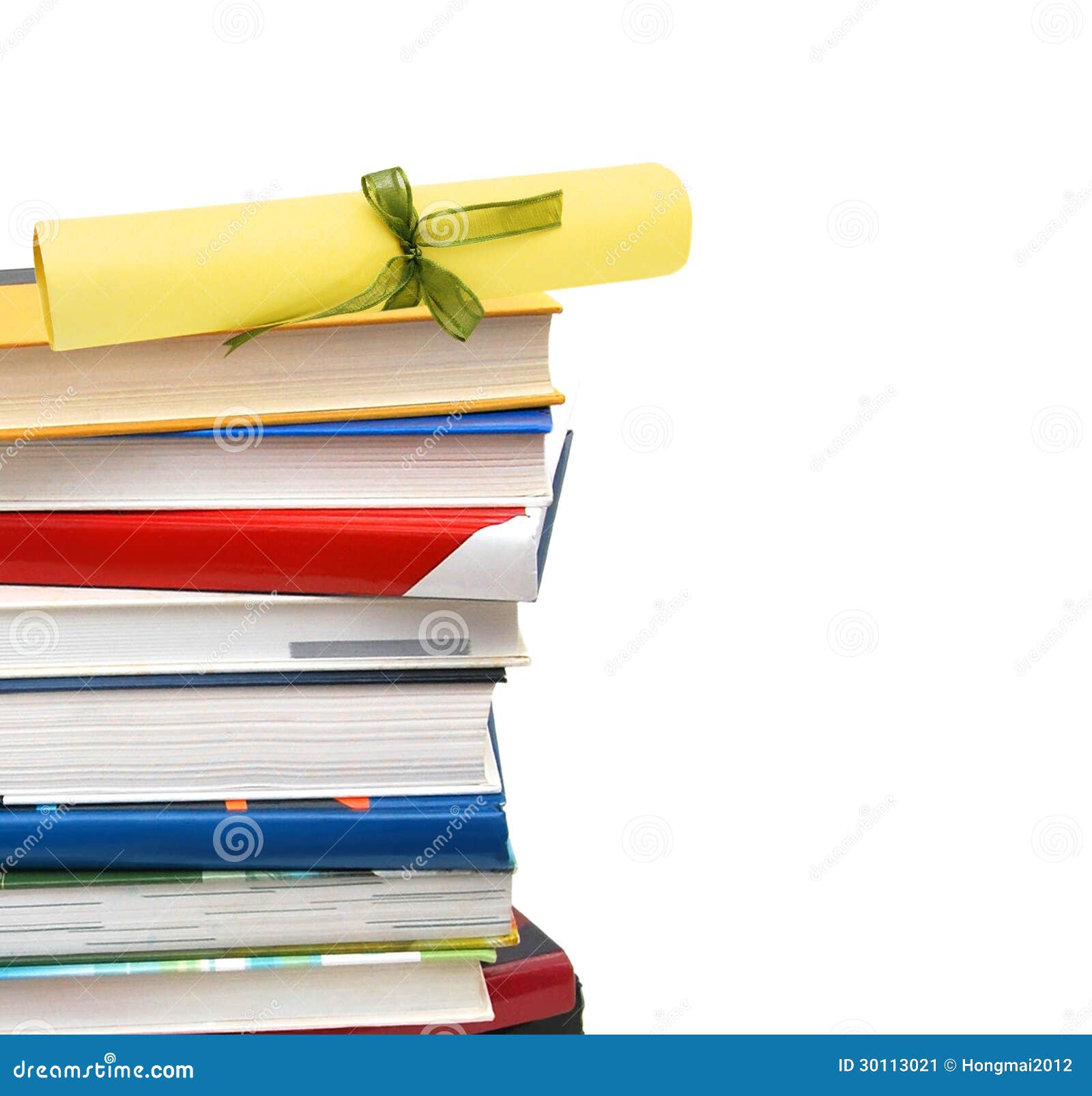 A diploma over books stock image. Image of announcement - 30113021