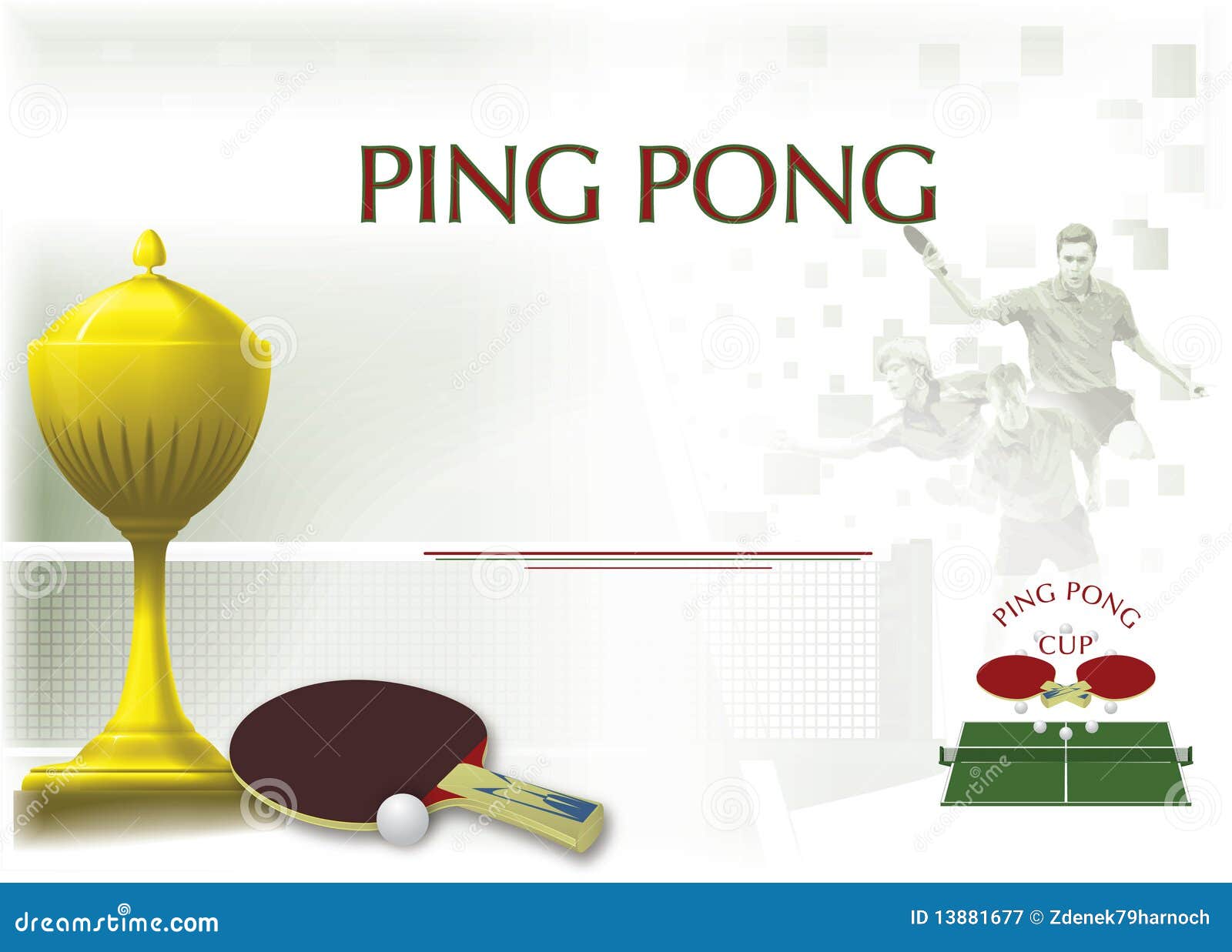 Diploma - ping pong stock vector. Illustration of players - 13881677