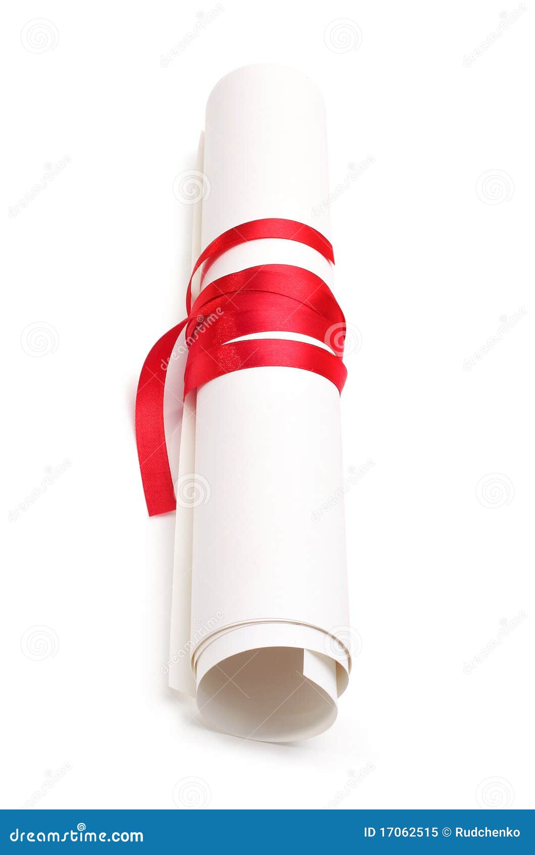 Diploma with a red ribbon stock image. Image of message - 17062515