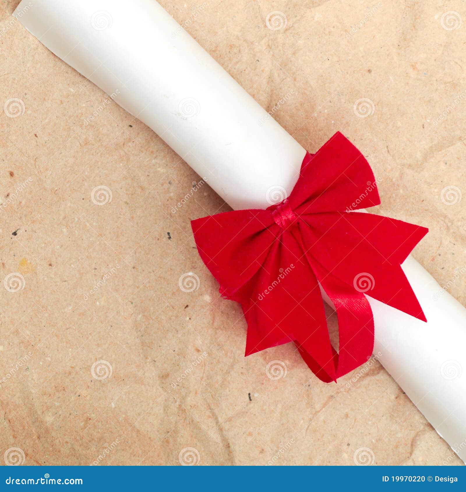 Diploma with red ribbon stock photo. Image of university - 19970220