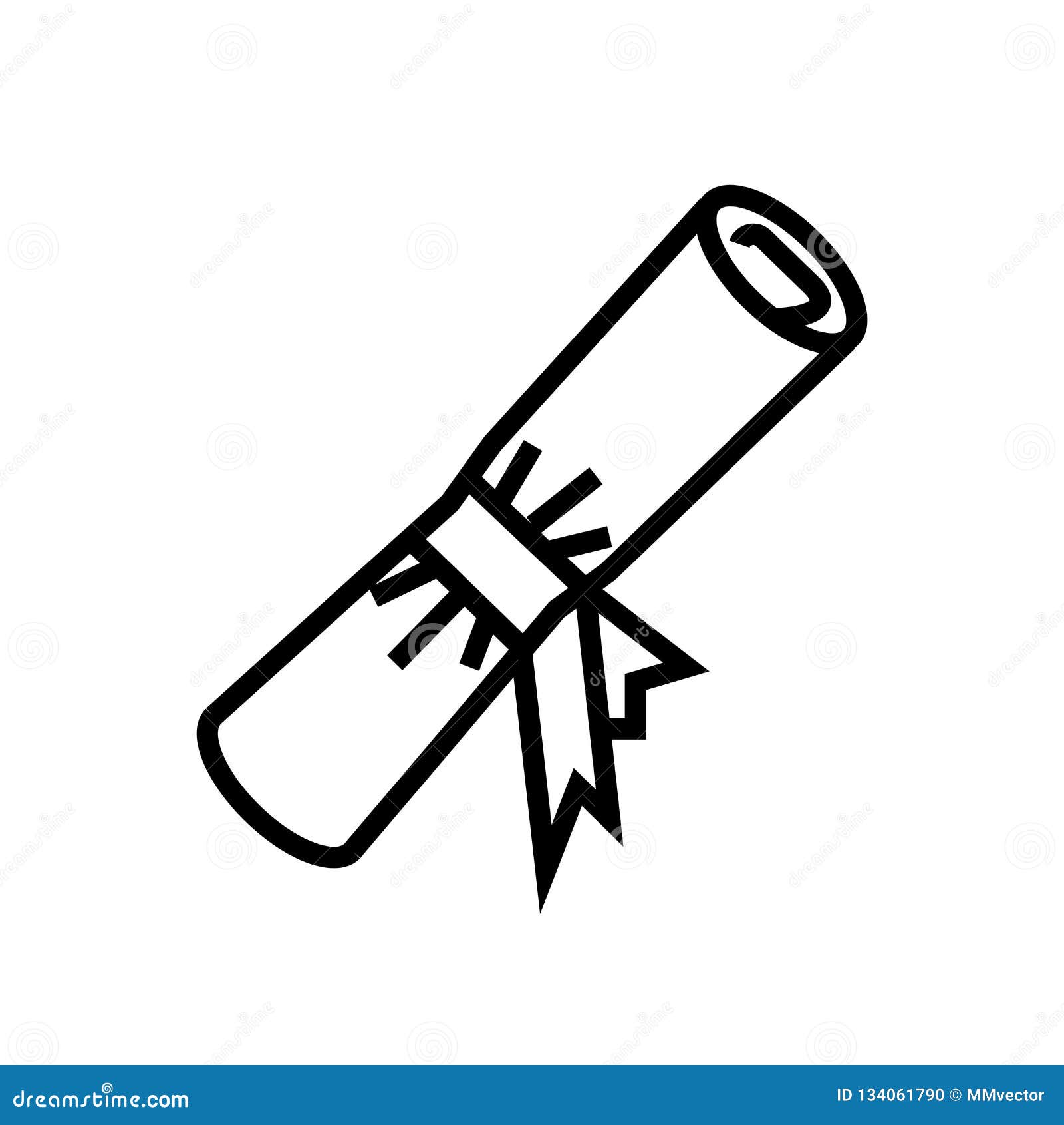 Diploma Roll Icon Vector Isolated on White Background, Diploma Roll ...