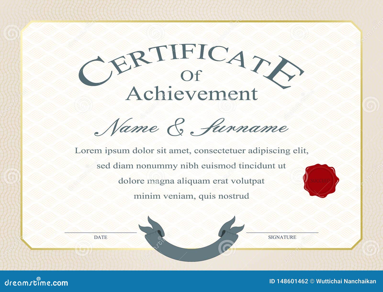 Diploma vintage stock vector. Illustration of document - 148601462