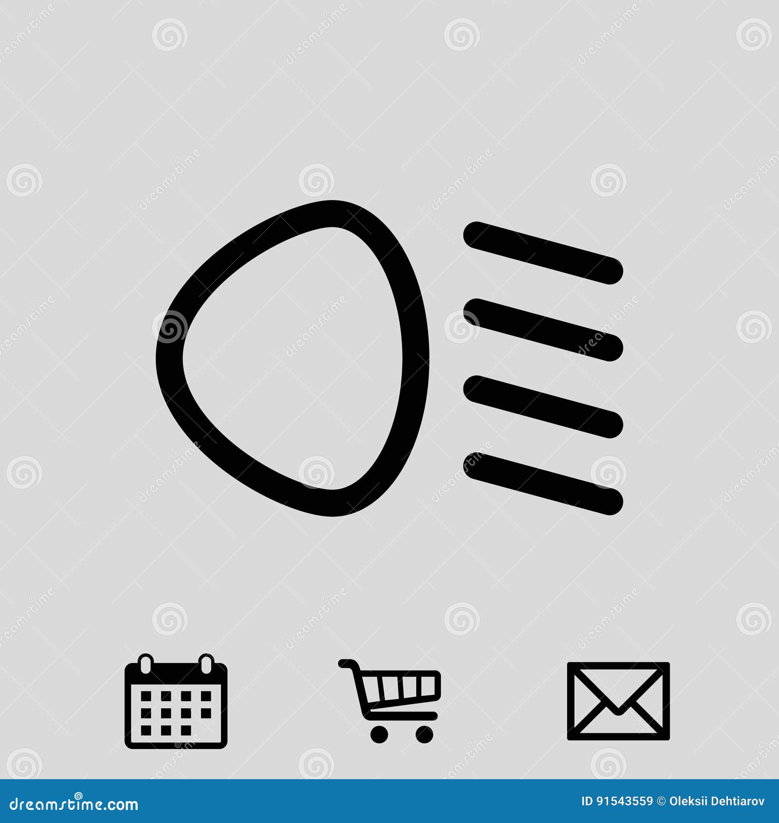 Dipped Beam Icon Stock Vector Illustration Flat Design Stock Vector ...