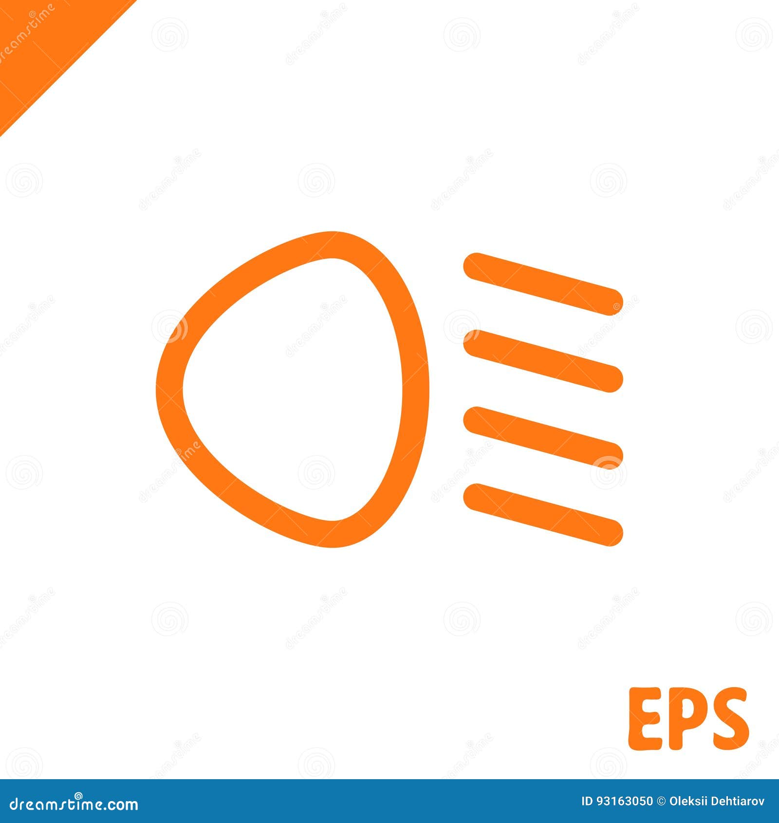 Dipped Beam Icon Stock Vector Illustration Flat Design Stock Vector ...