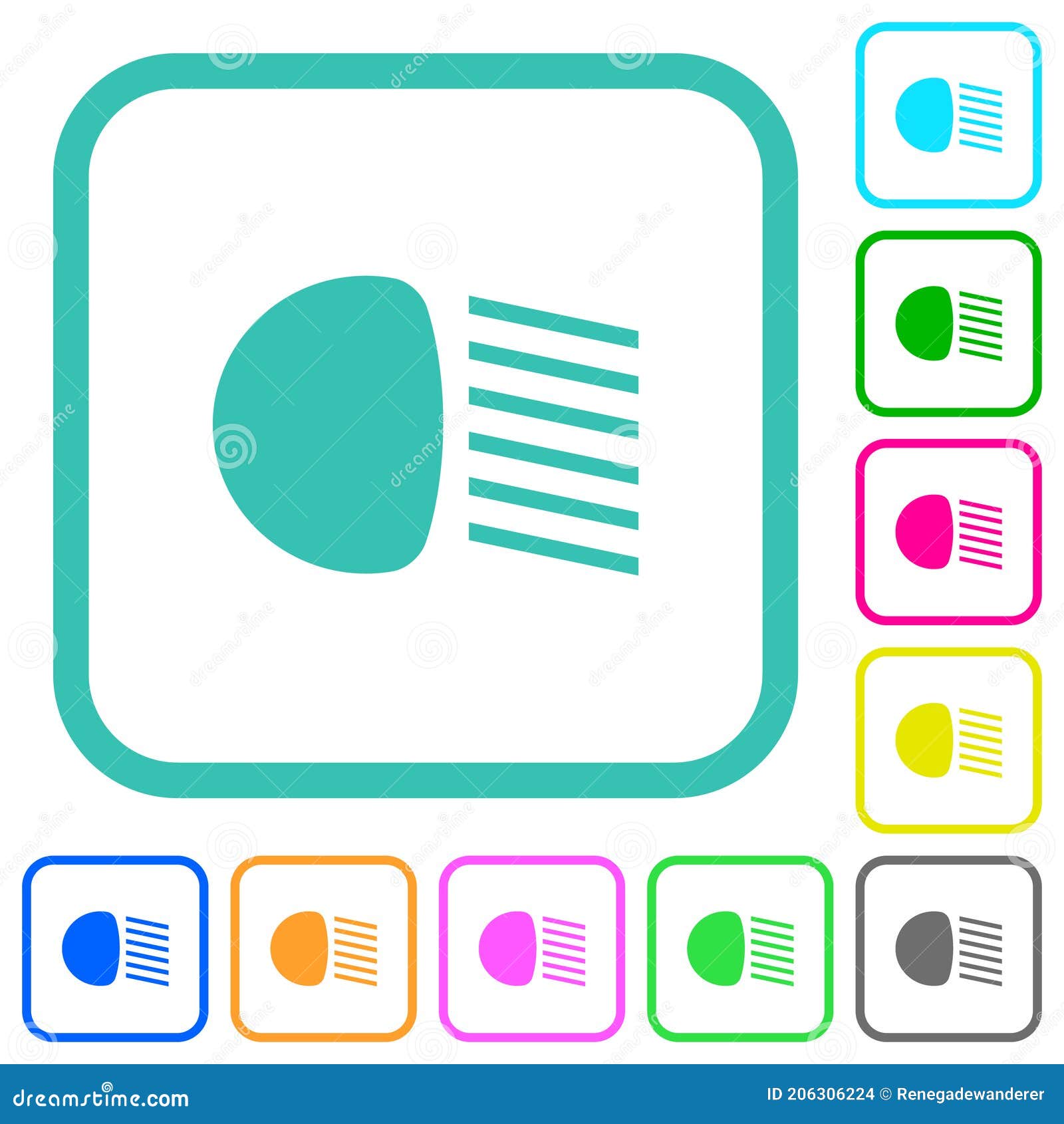 Dipped Beam Lights Vivid Colored Flat Icons Stock Vector - Illustration ...