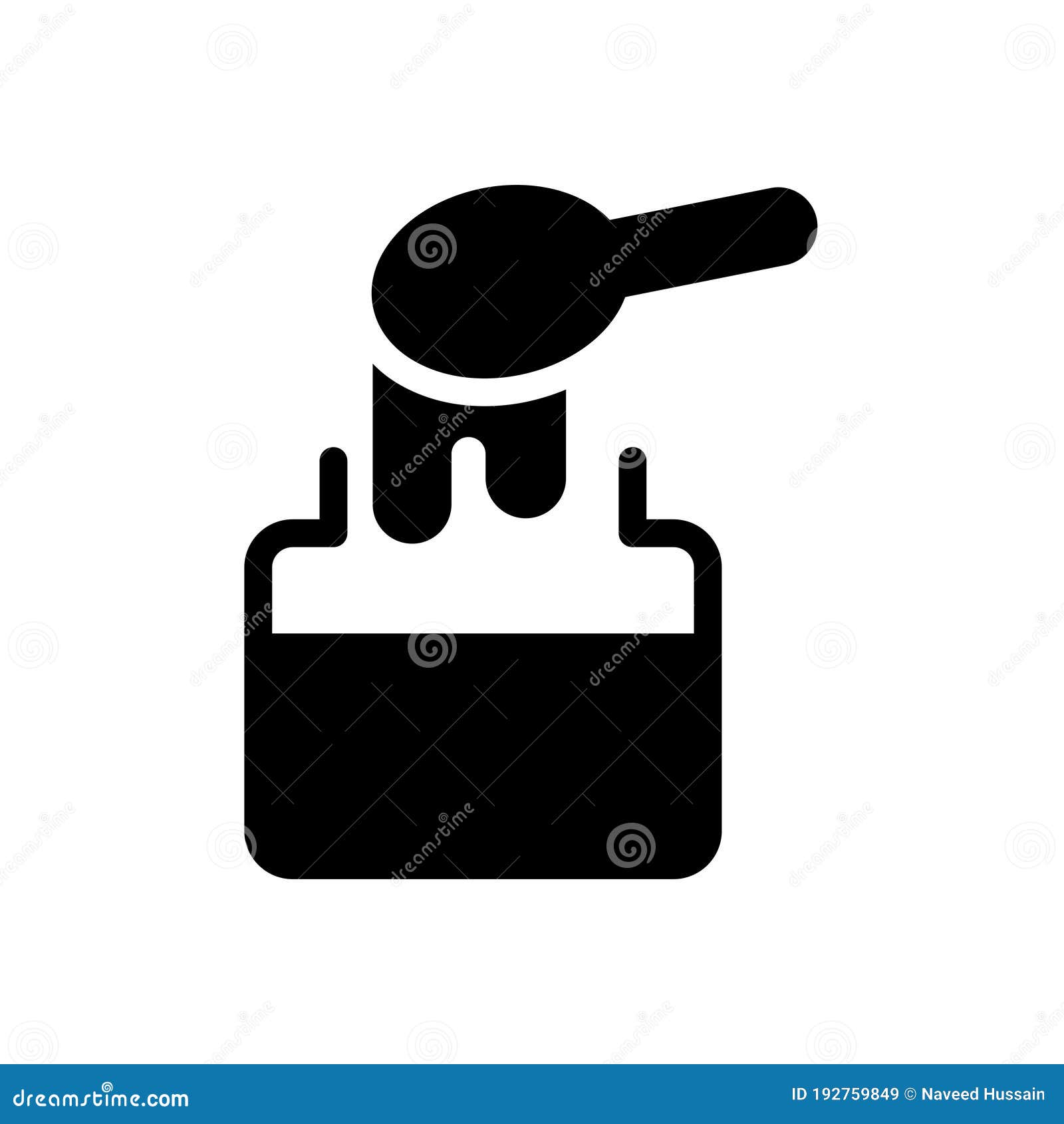 Dipper glyph flat icon stock vector. Illustration of envelopment ...