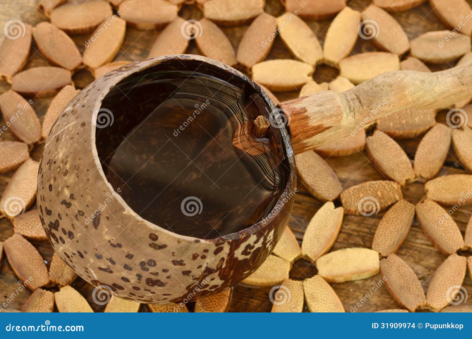 Dipper Made From Coconut Shell, Traditional Container For Drinking ...