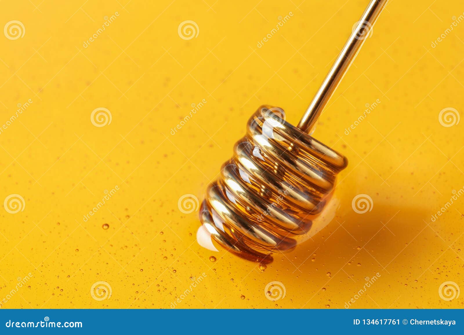 Dipper and Sweet Honey, Closeup. Stock Image - Image of immunity ...
