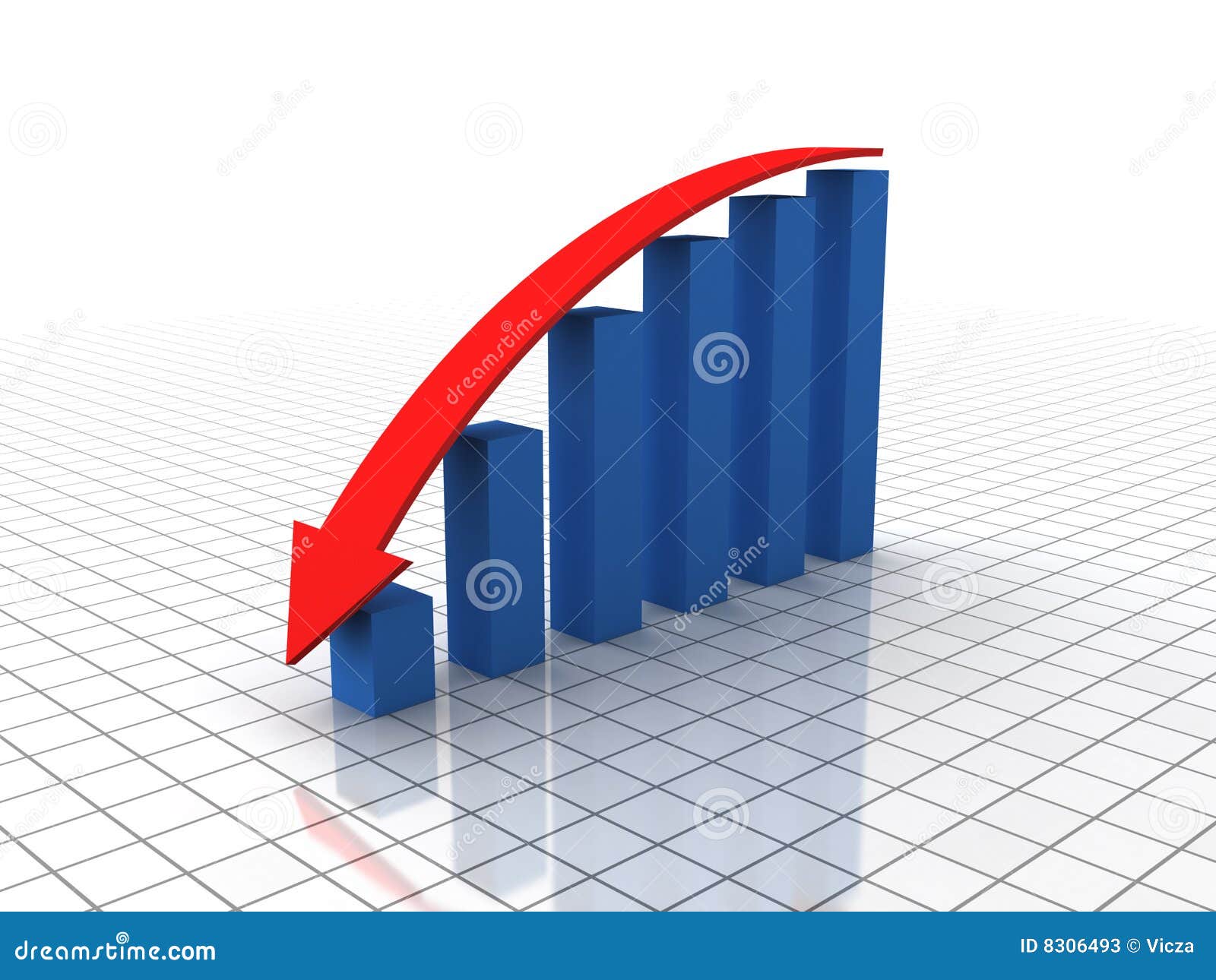Dipping bar graph (XXL) stock illustration. Illustration of graph - 8306493