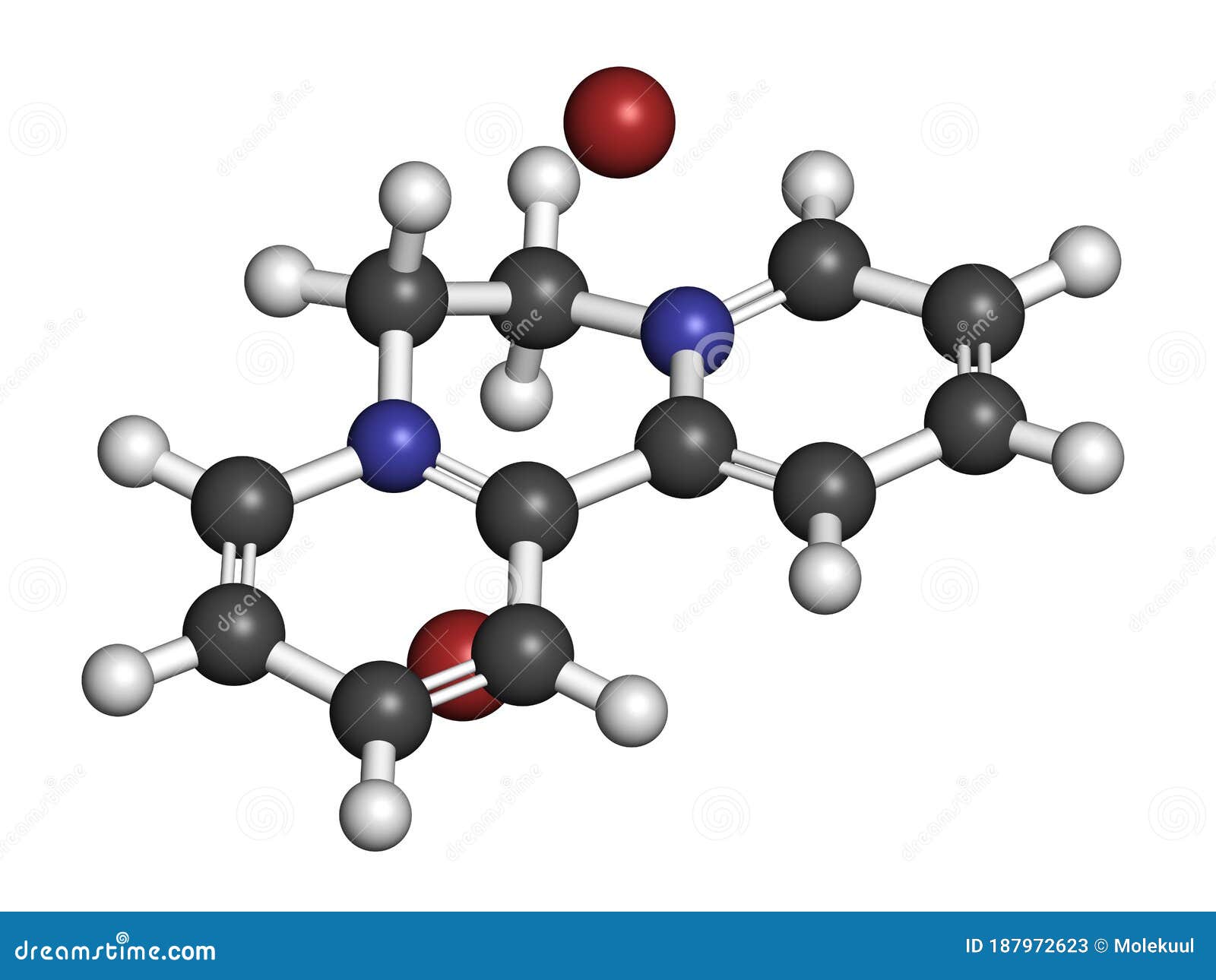 Diquat Dibromide Contact Herbicide Molecule. Skeletal Formula. Royalty ...