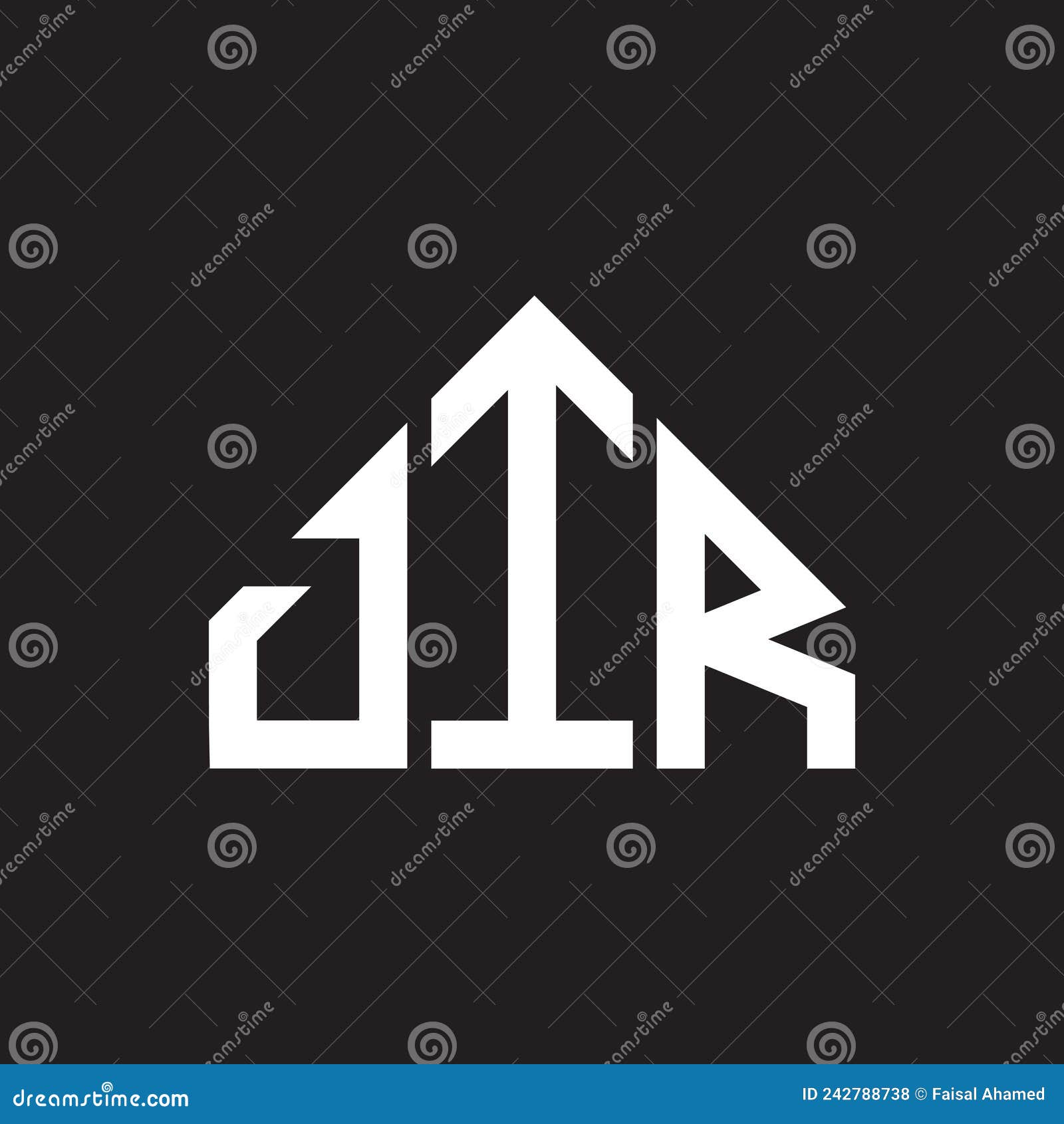 DIR Letter Logo Design on Black Background. DIR Creative Initials ...