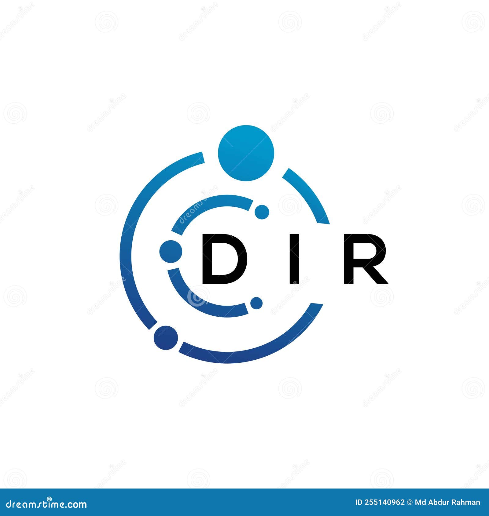 DIR Letter Logo Design On White Background. DIR Creative Initials ...