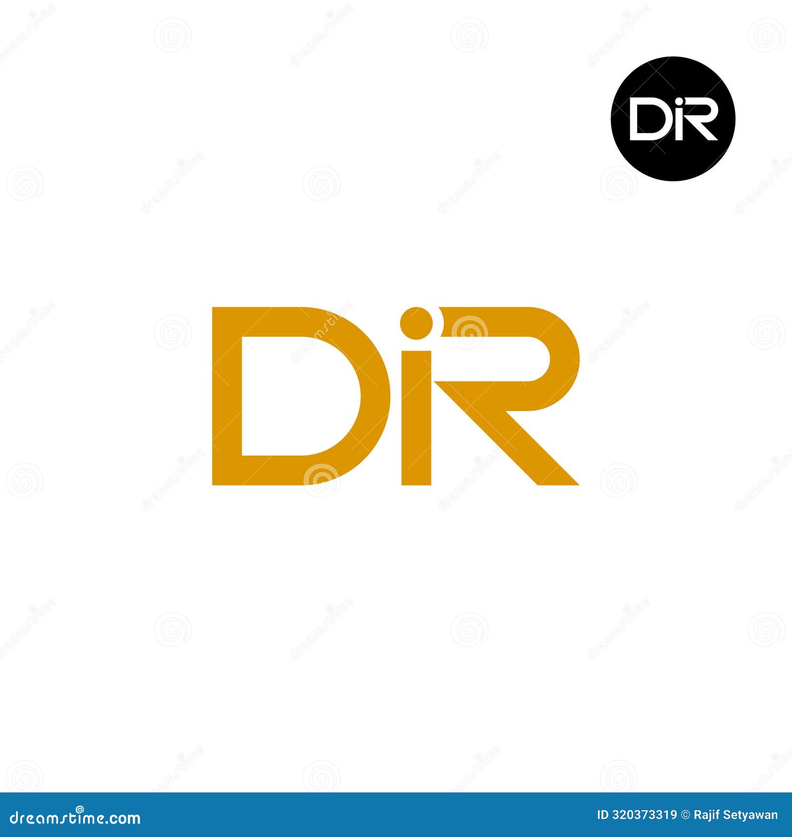 DIR Logo Letter Monogram Design Stock Vector - Illustration of ...
