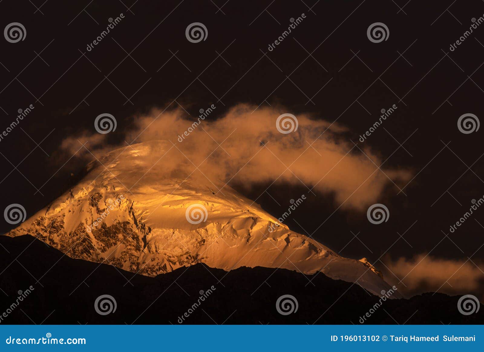 Diran Peak at Sunset in Gilgit Baltistan Pakistan Stock Photo - Image ...