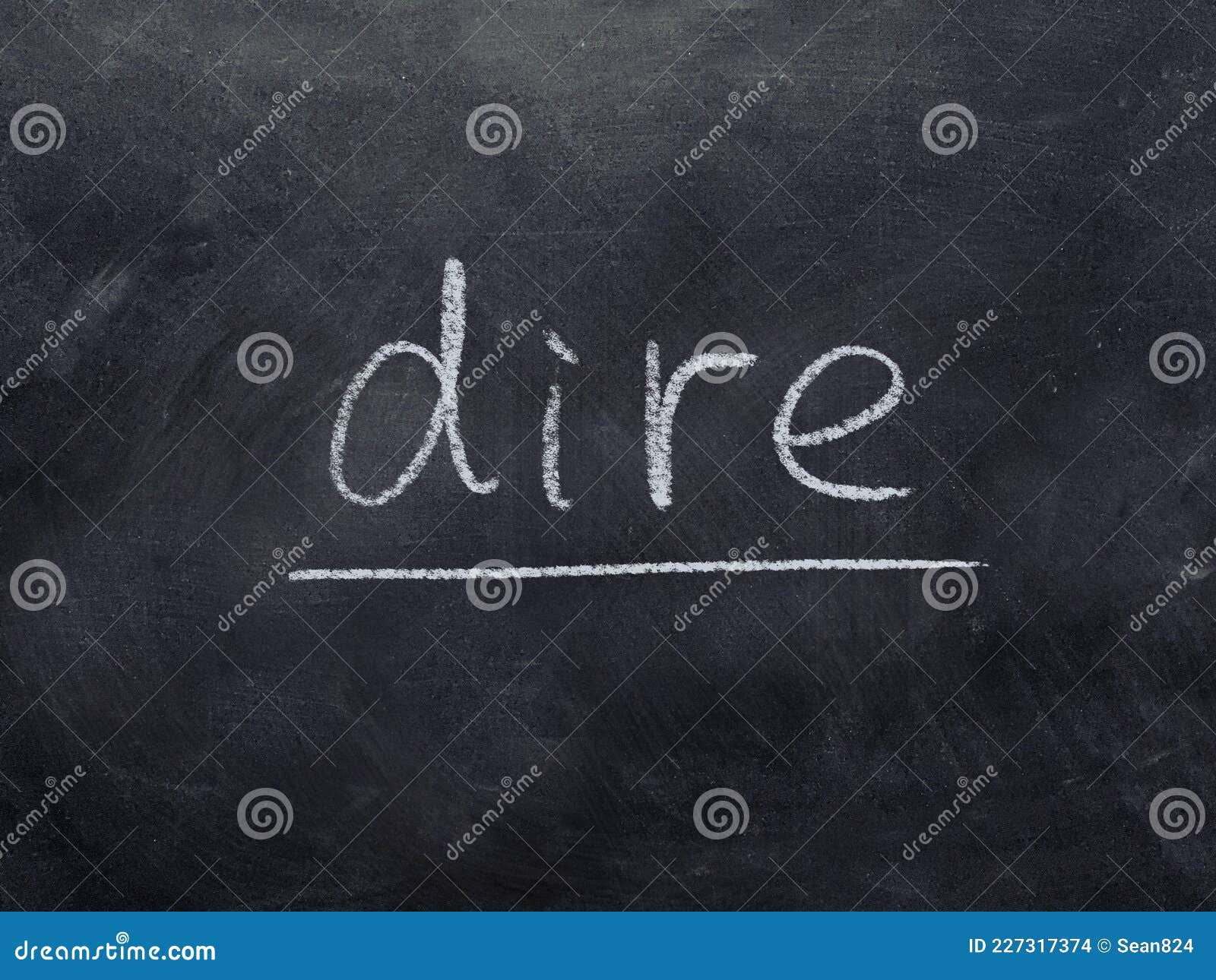 Dire stock photo. Image of blackboard, dire, concept - 227317374