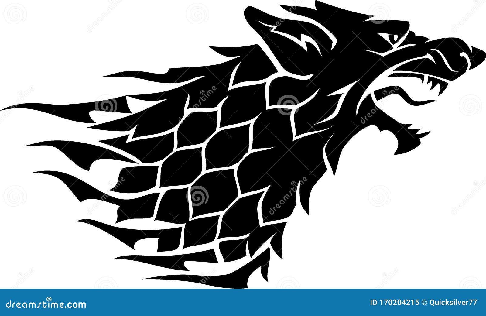 Dire Wolf Cartoon Vector | CartoonDealer.com #9329983