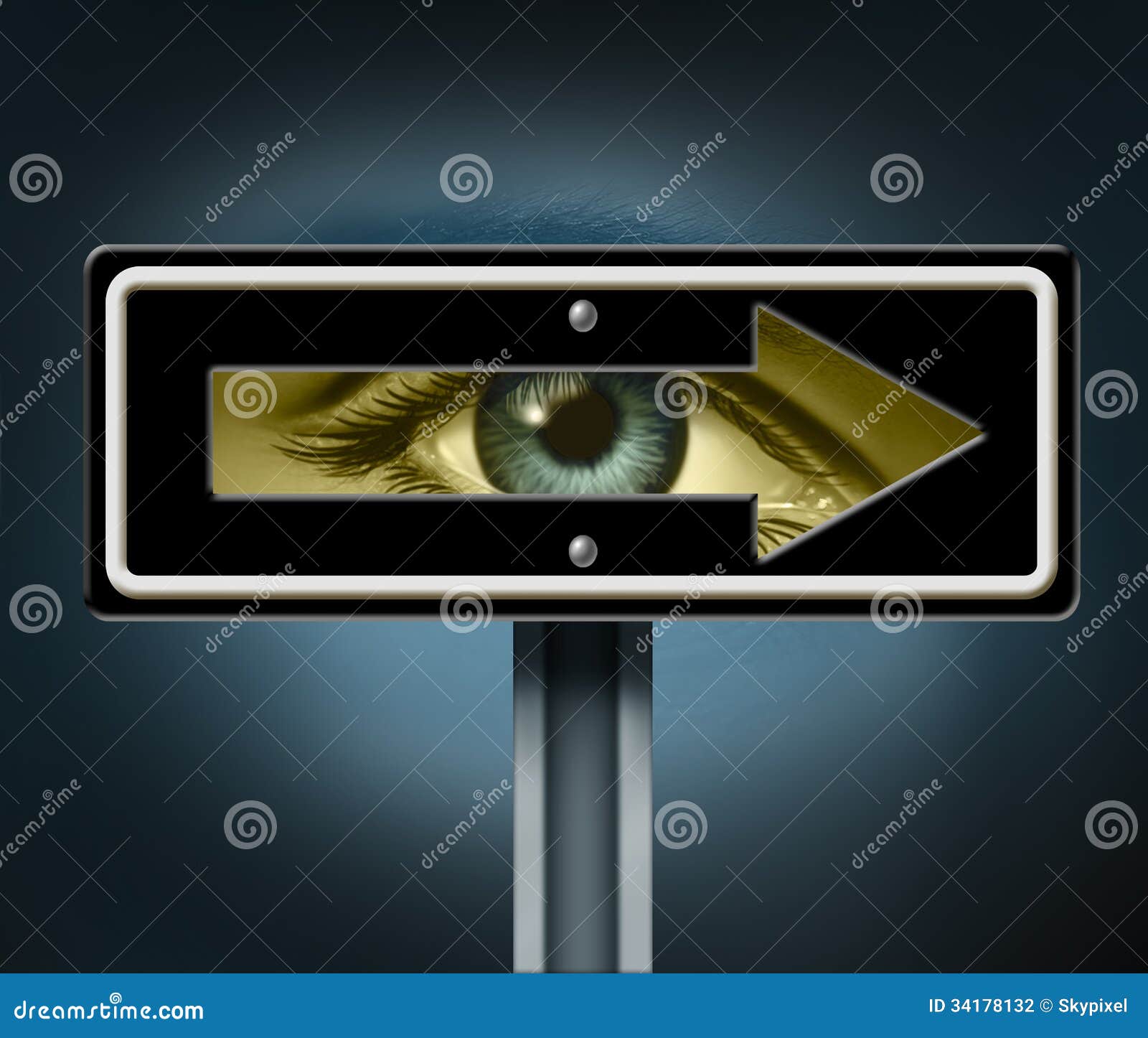 Dirección visionaria stock de ilustración. Ilustración de buscar - 34178132