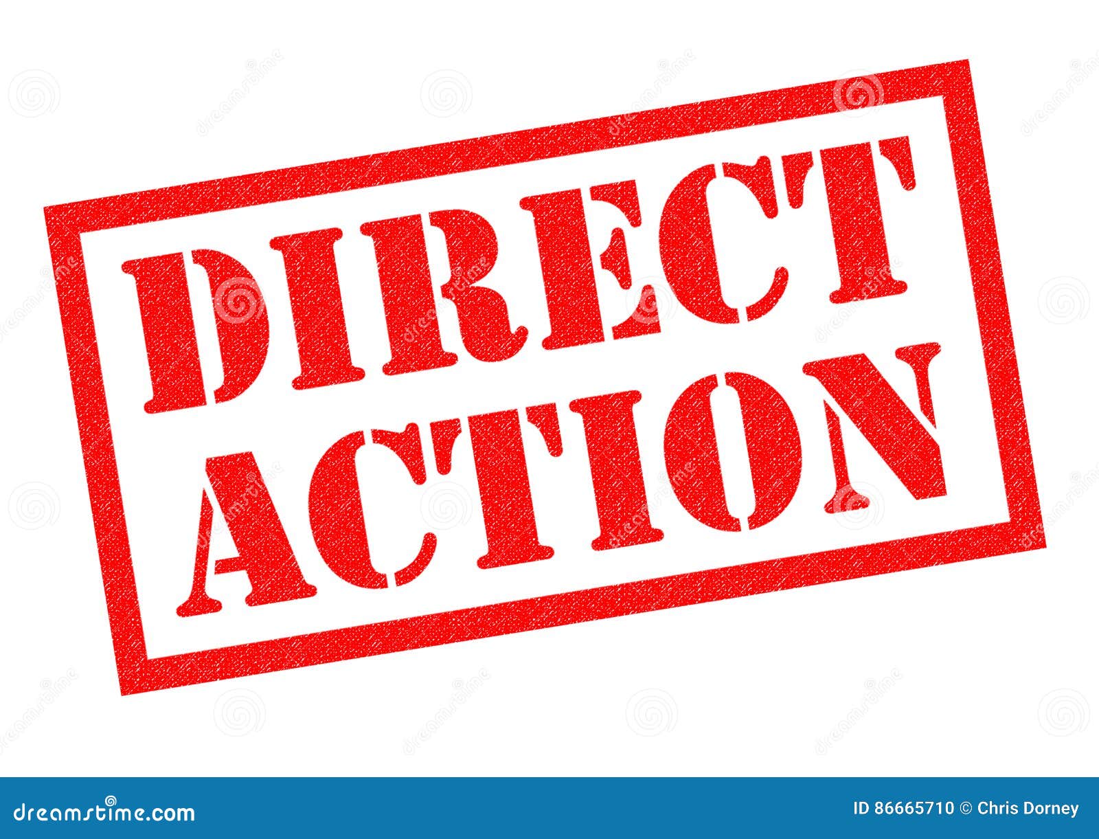 DIRECT ACTION Rubber Stamp stock illustration. Illustration of isolated ...