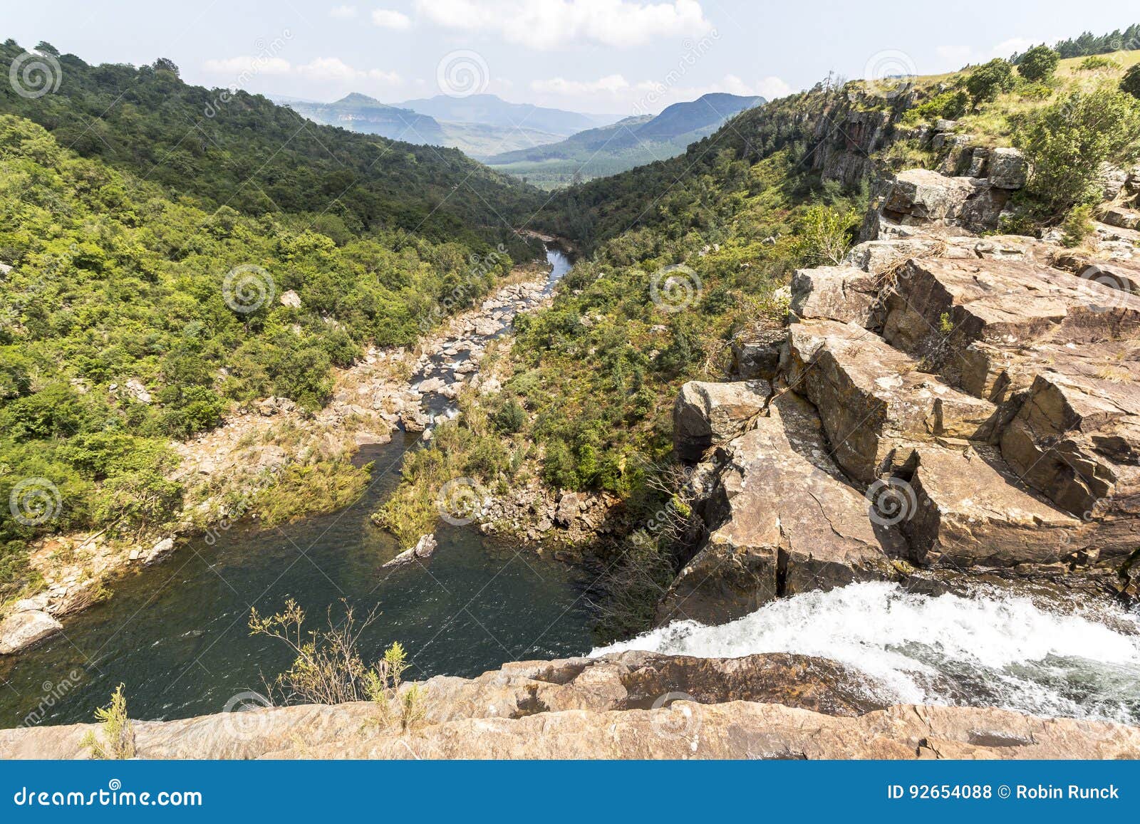 Direct at the Berlin Falls in Blyde River Area, South Africa Stock ...