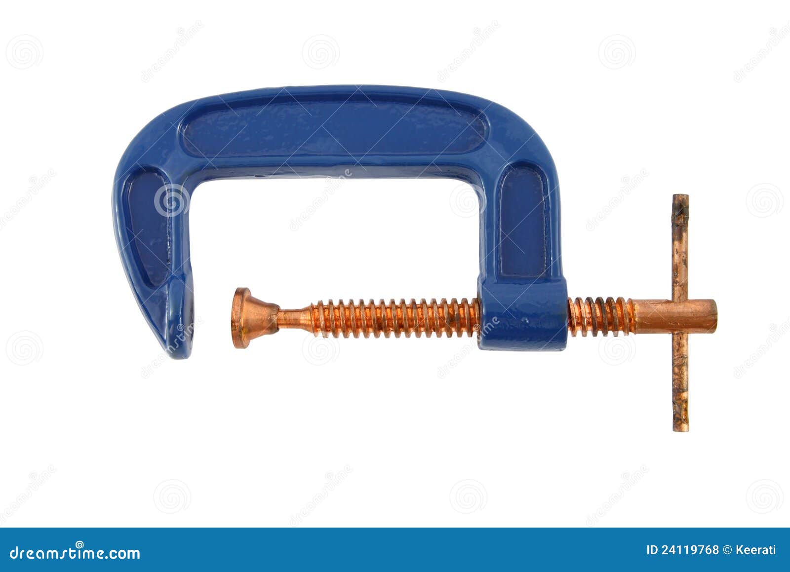 Direct blue iron clamp stock photo. Image of steel, object - 24119768