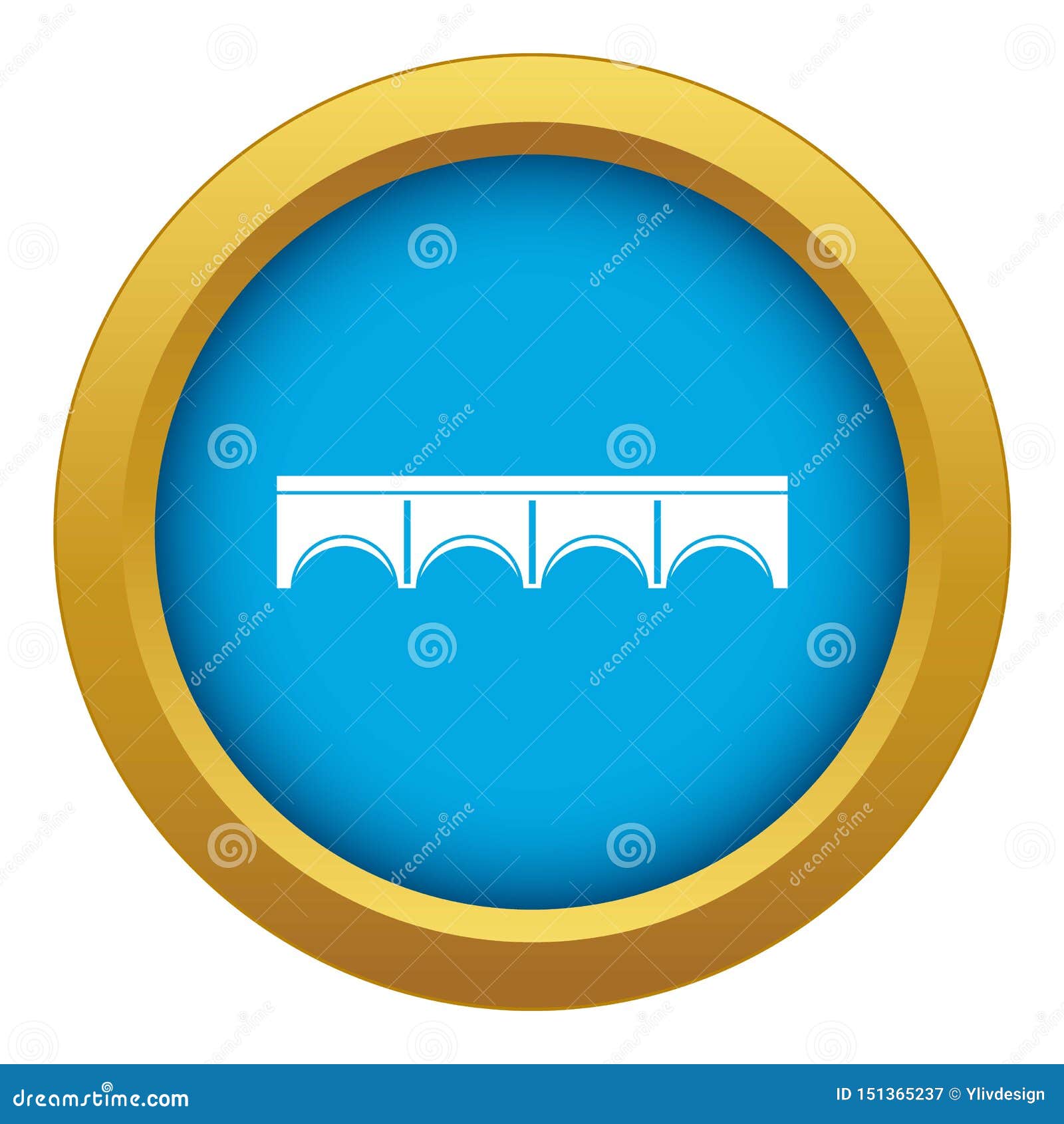 Direct Bridge Icon Blue Vector Isolated Stock Vector - Illustration of ...