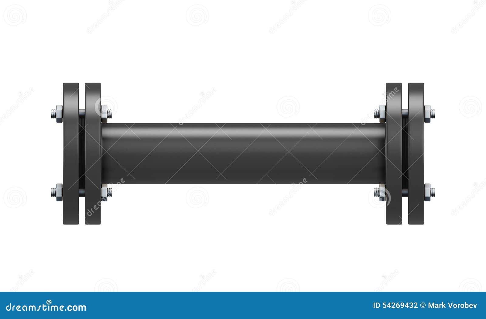 Direct Connection Portion of the Black Pipe Stock Illustration ...
