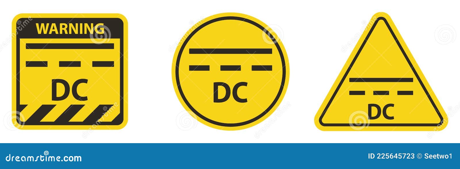 Direct Current DC Symbol Sign Stock Vector - Illustration of field ...