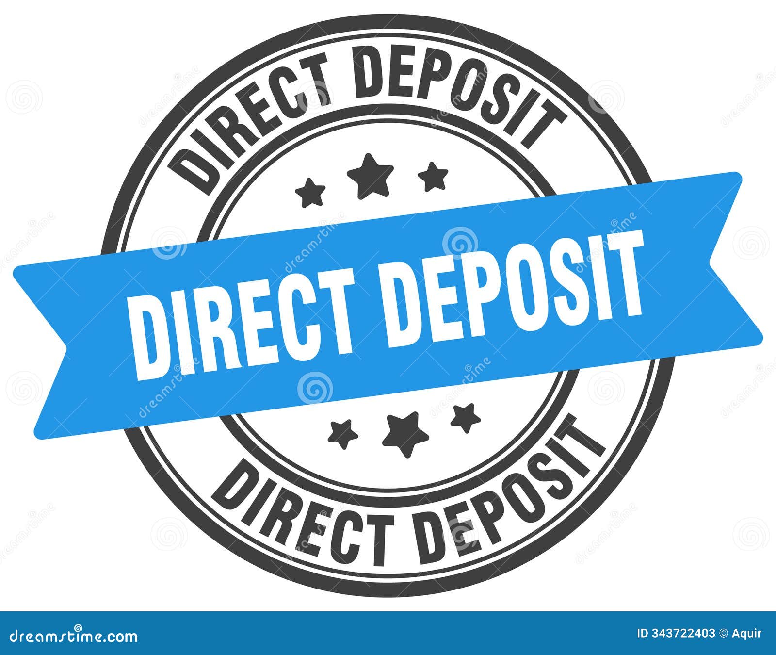 Direct Deposit Stamp. Direct Deposit Label on Transparent Background ...