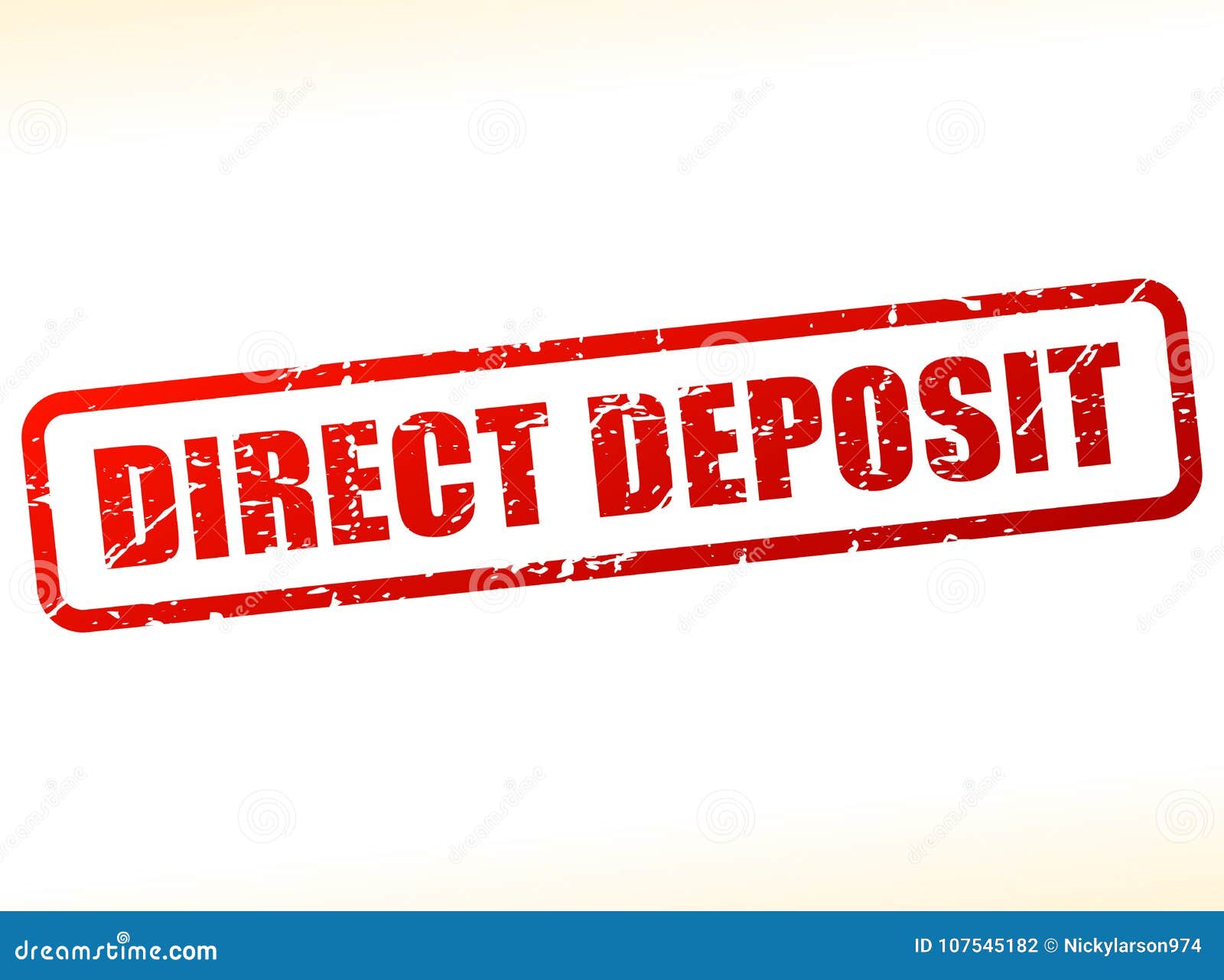 Direct Deposit Text Buffered Stock Vector - Illustration of print ...