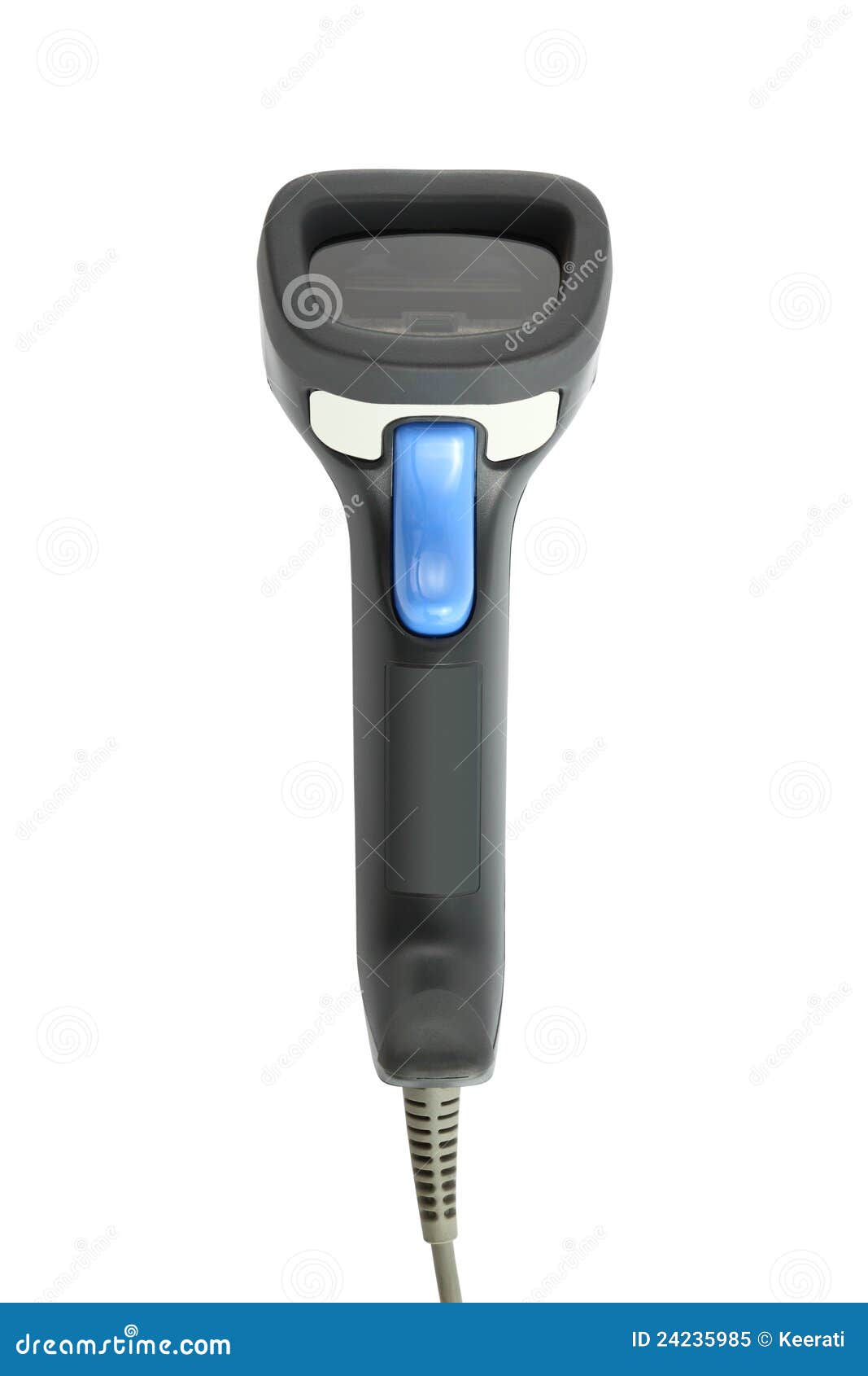 Direct Front of Black Barcode Scanner Stock Image - Image of goods ...