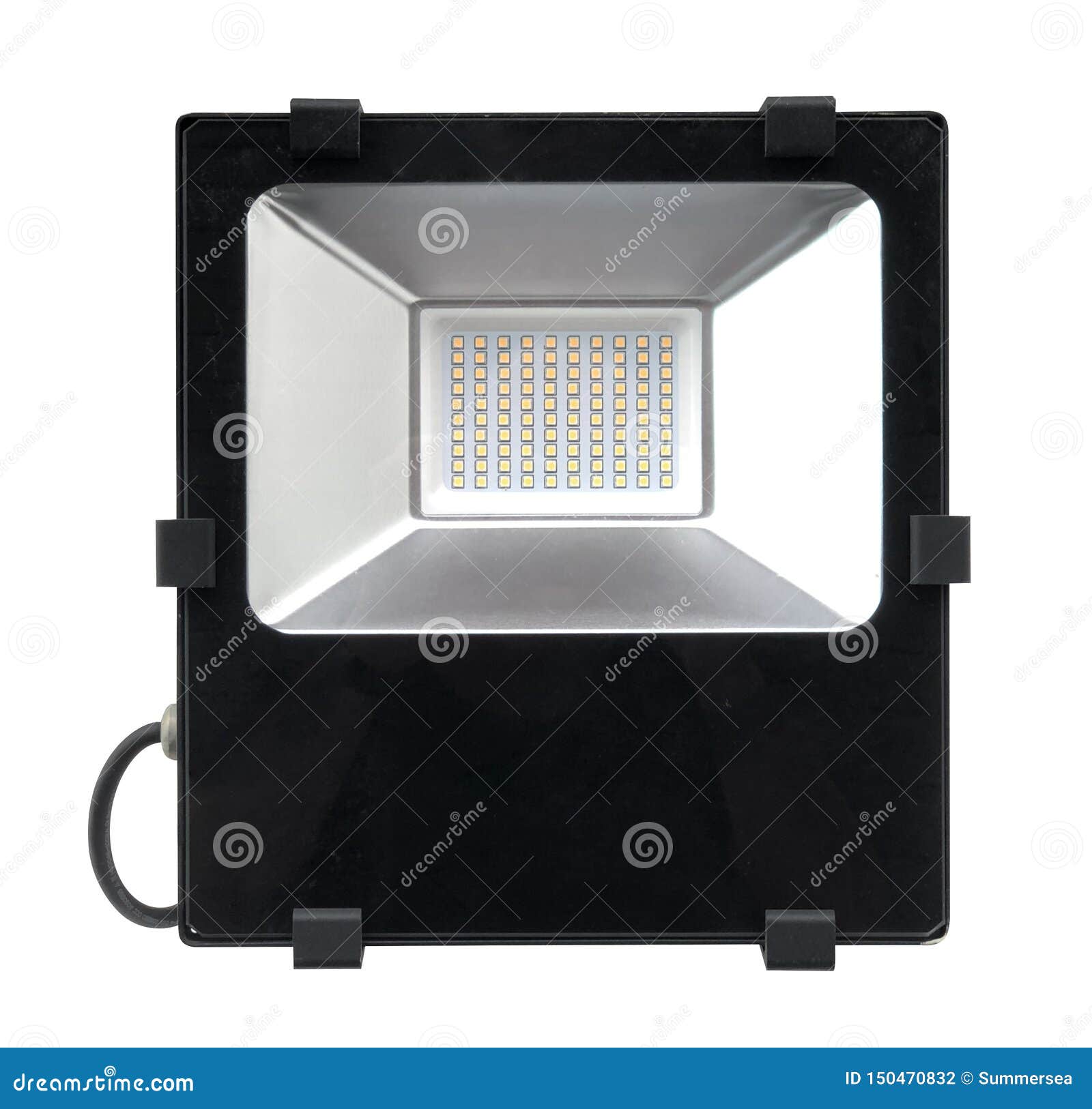 Direct Front View of a LED Floodlight Stock Photo - Image of matrix ...