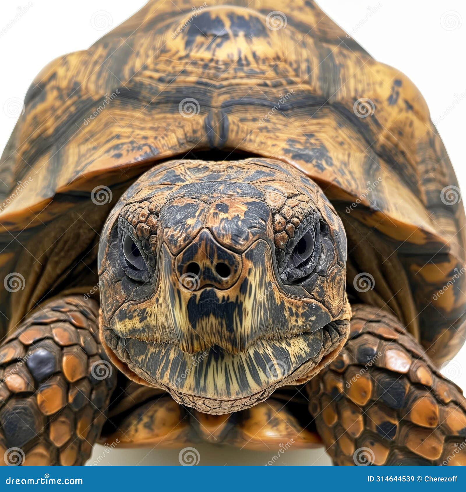 Close-up Portrait of a Tortoise Stock Image - Image of carapace ...