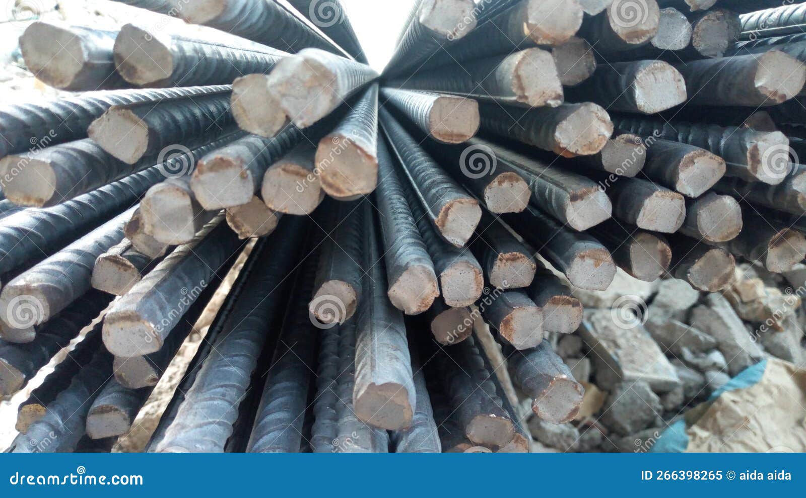 Direct Image of Prefabricated Iron Poles Stock Image - Image of geology ...